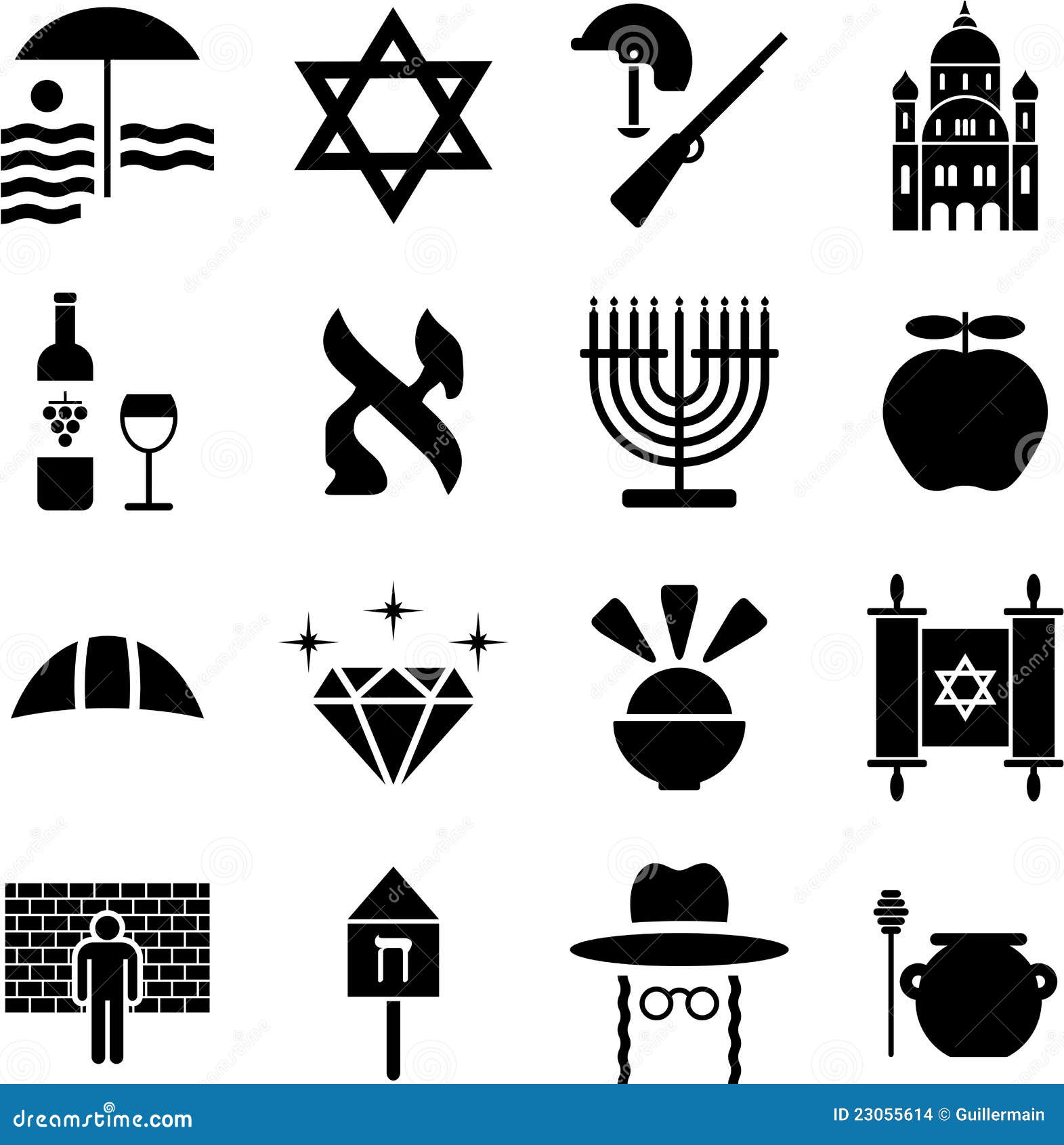 Israel pictograms stock vector. Illustration of david - 23055614