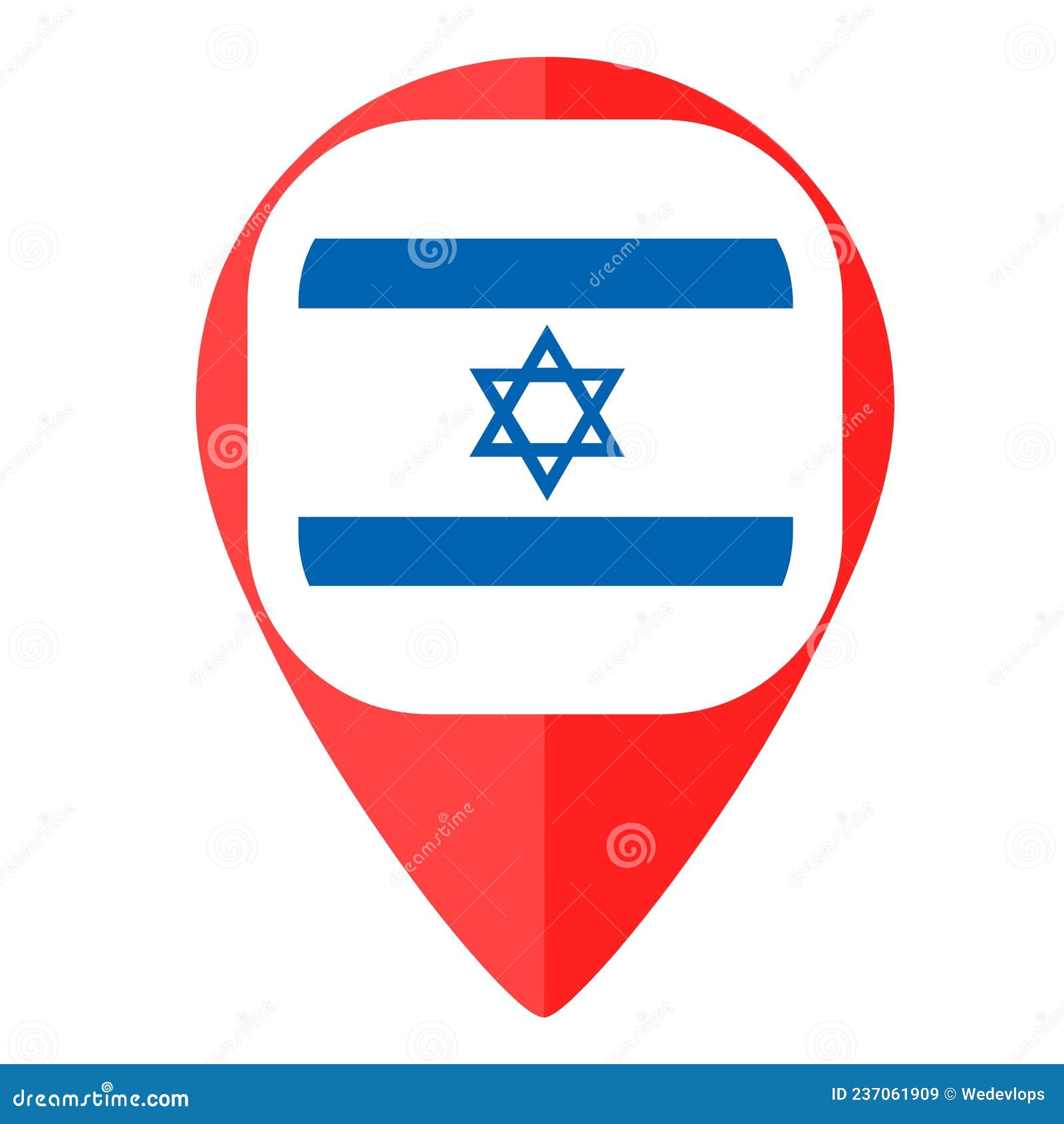 Israel Pin Marker Pointer Map Flag Stock Image - Illustration of flag ...