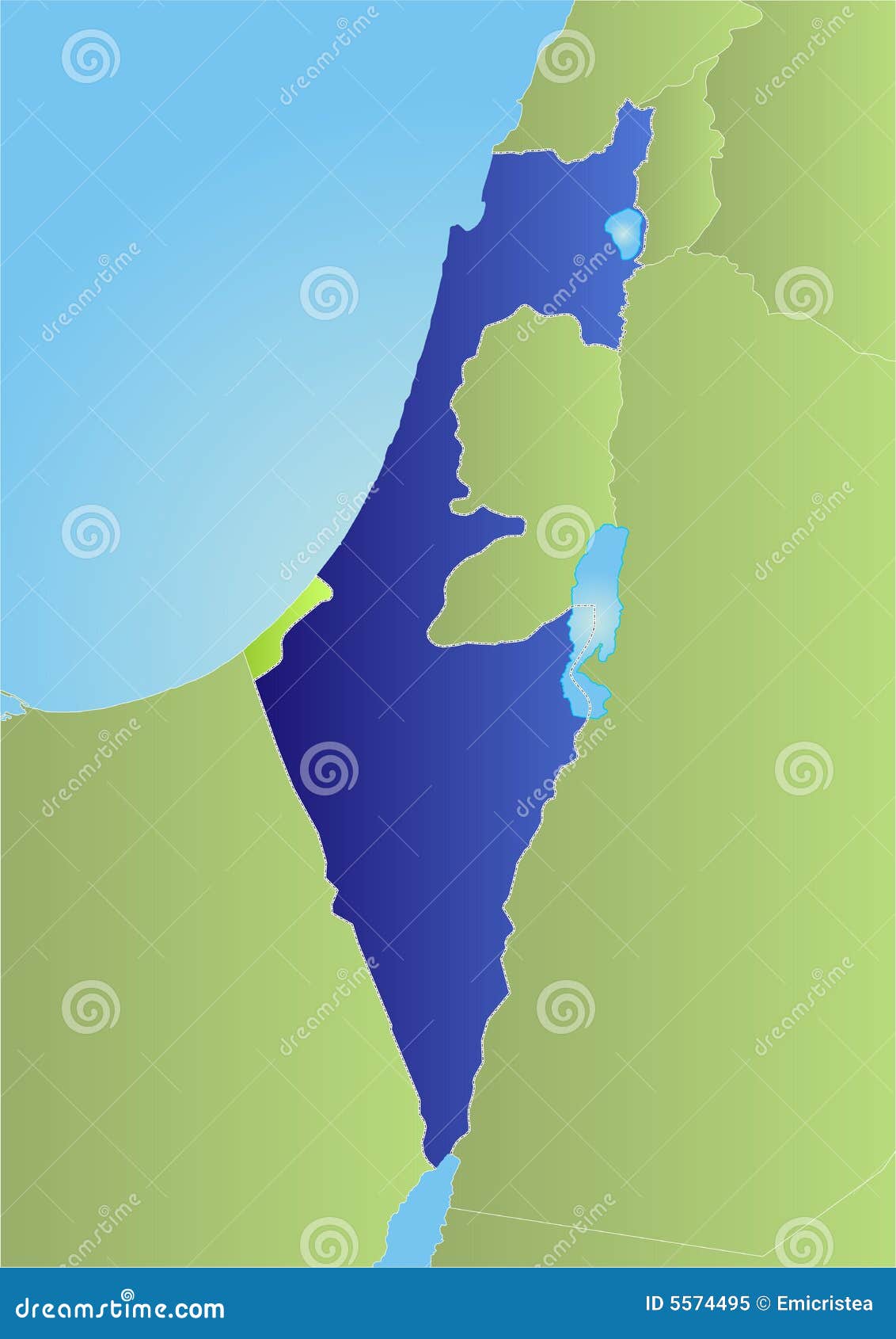 Israel Political Map Cartoon Vector | CartoonDealer.com #5574495