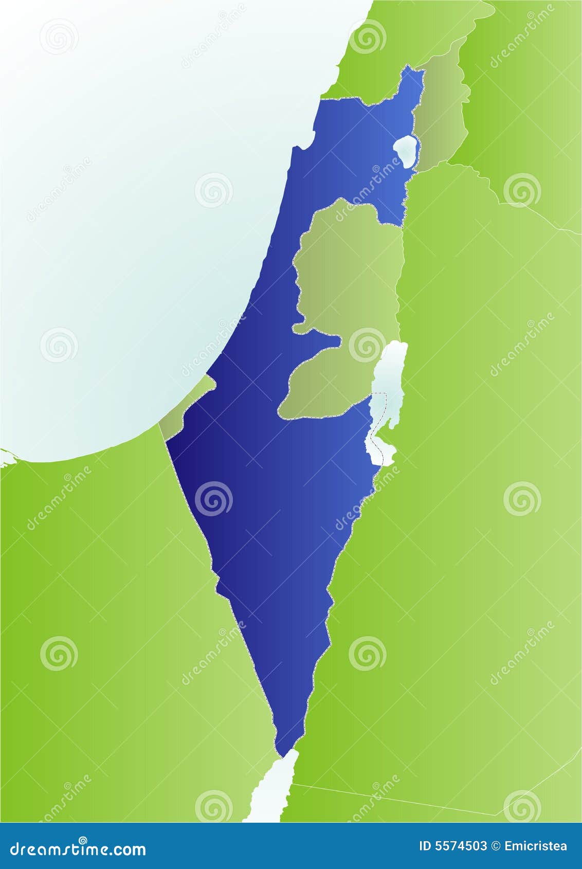 Israel Political Map Cartoon Vector | CartoonDealer.com #5574503
