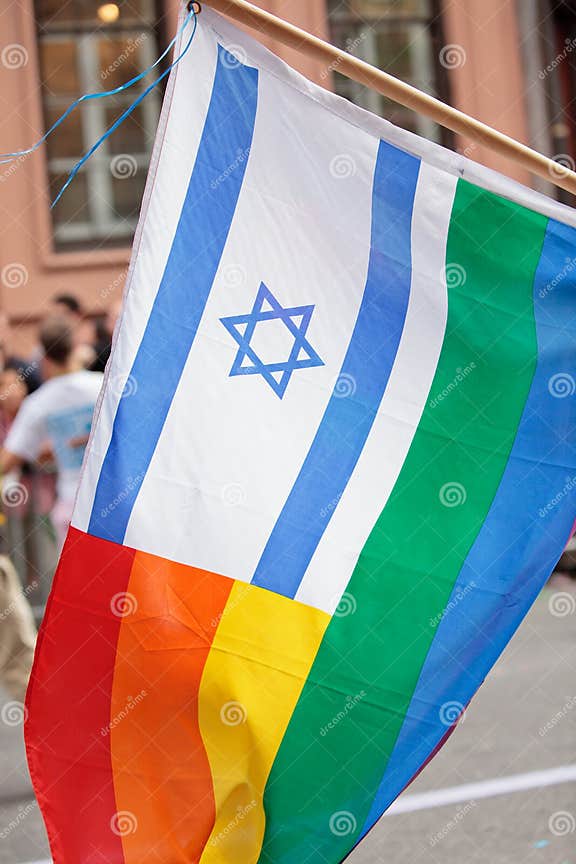 Israel Rainbow Flag stock image. Image of bisexuality - 20063097