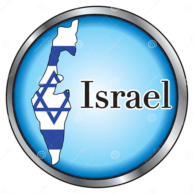 Israel Round Button ilustración del vector. Ilustración de jerusalén ...