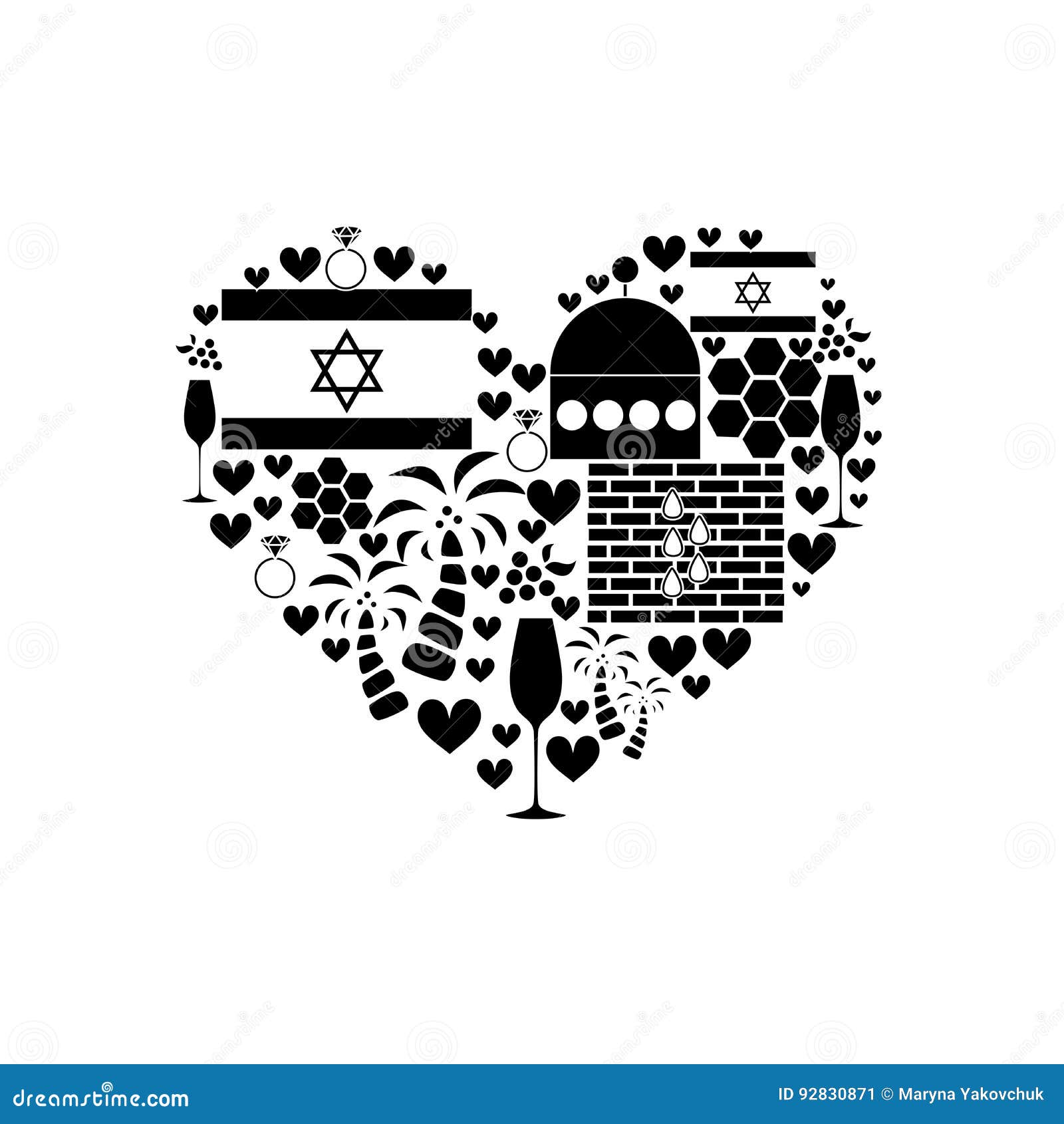 The israel set stock vector. Illustration of synod, design - 92830871