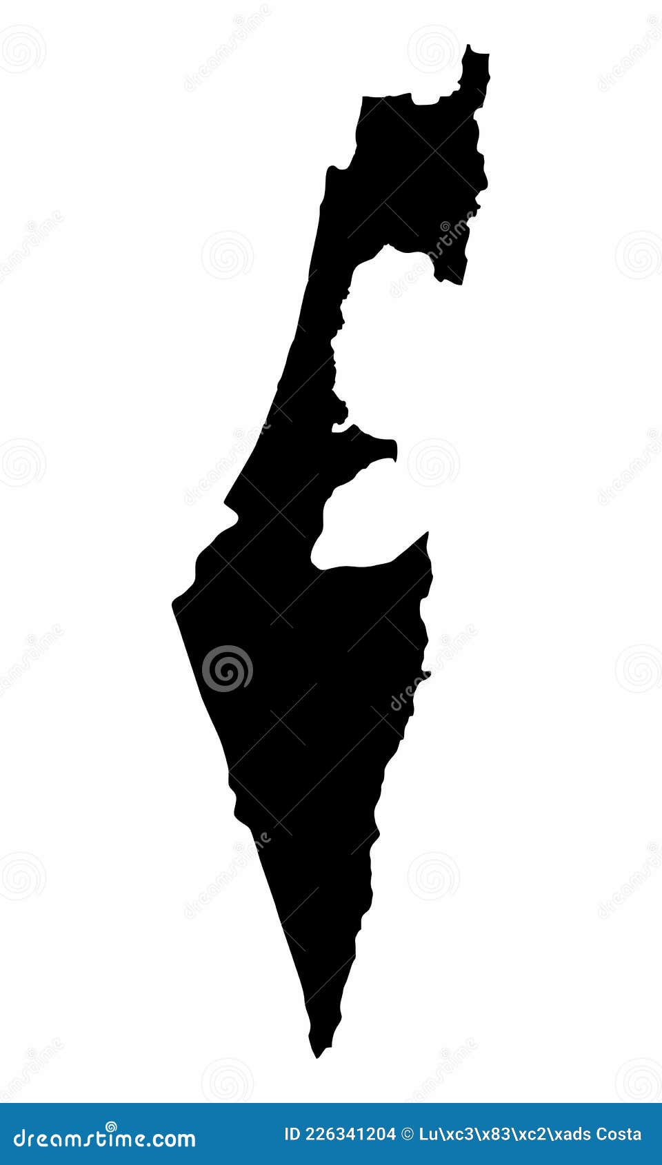 Israel silhouette map stock vector. Illustration of vector - 226341204