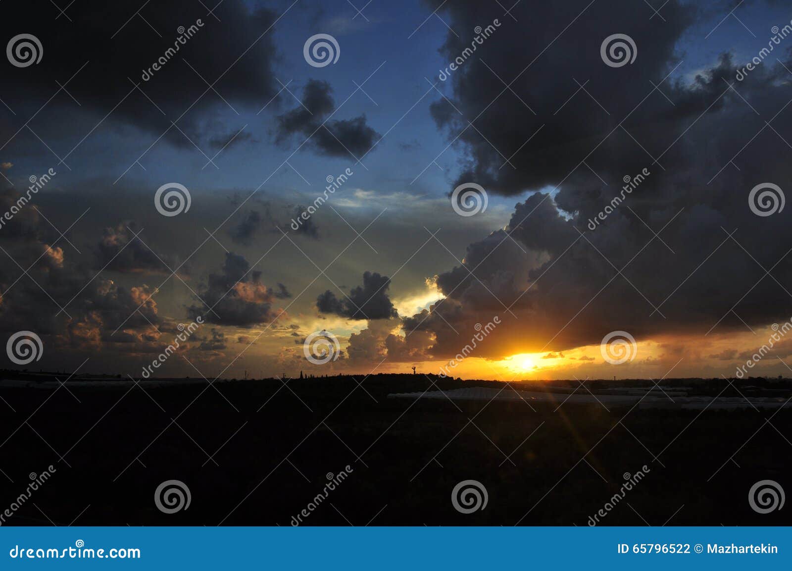Israel, sun sunset stock photo. Image of clouds, dance - 65796522