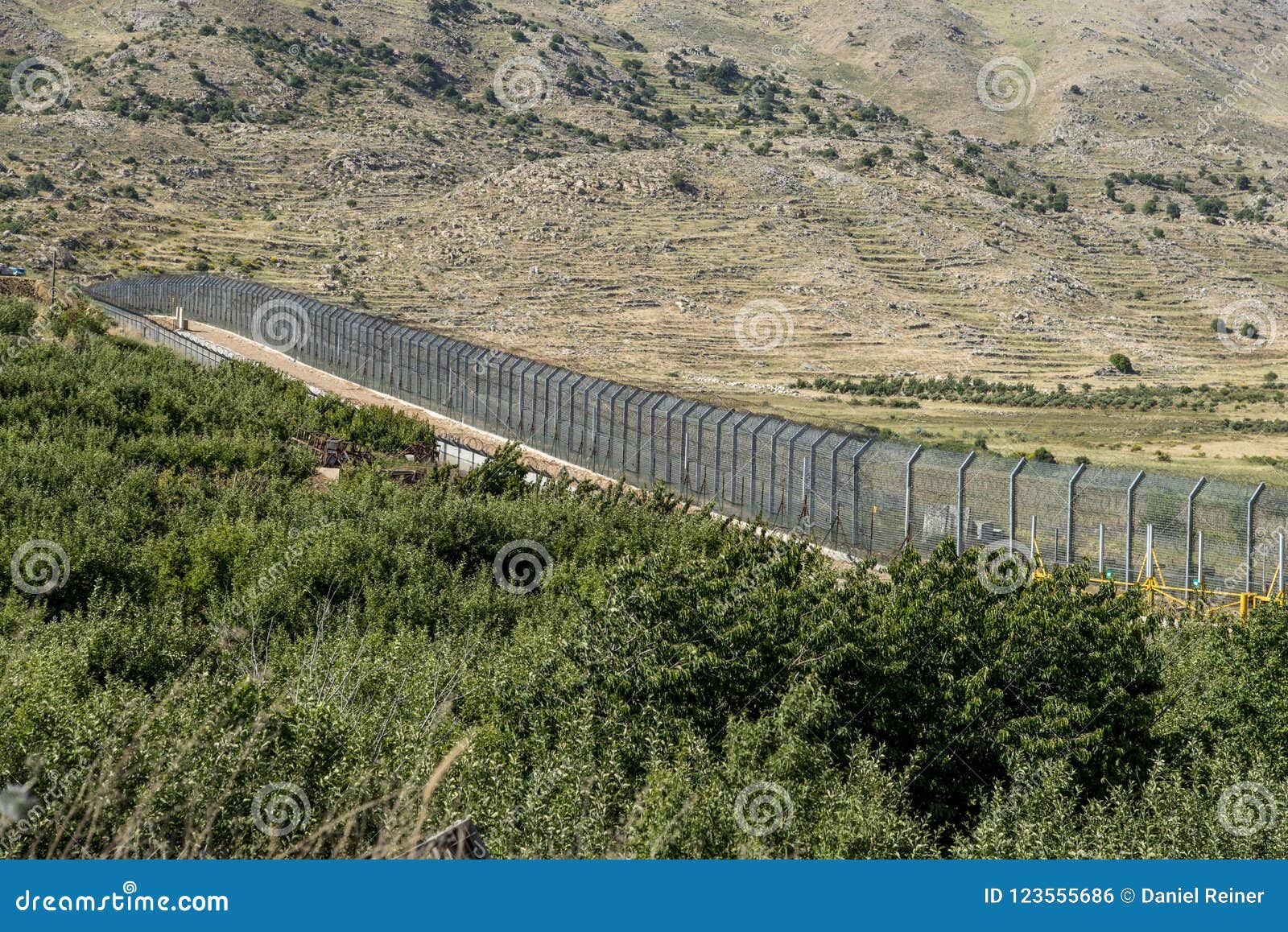 The Israel-Syria border stock photo. Image of state - 123555686