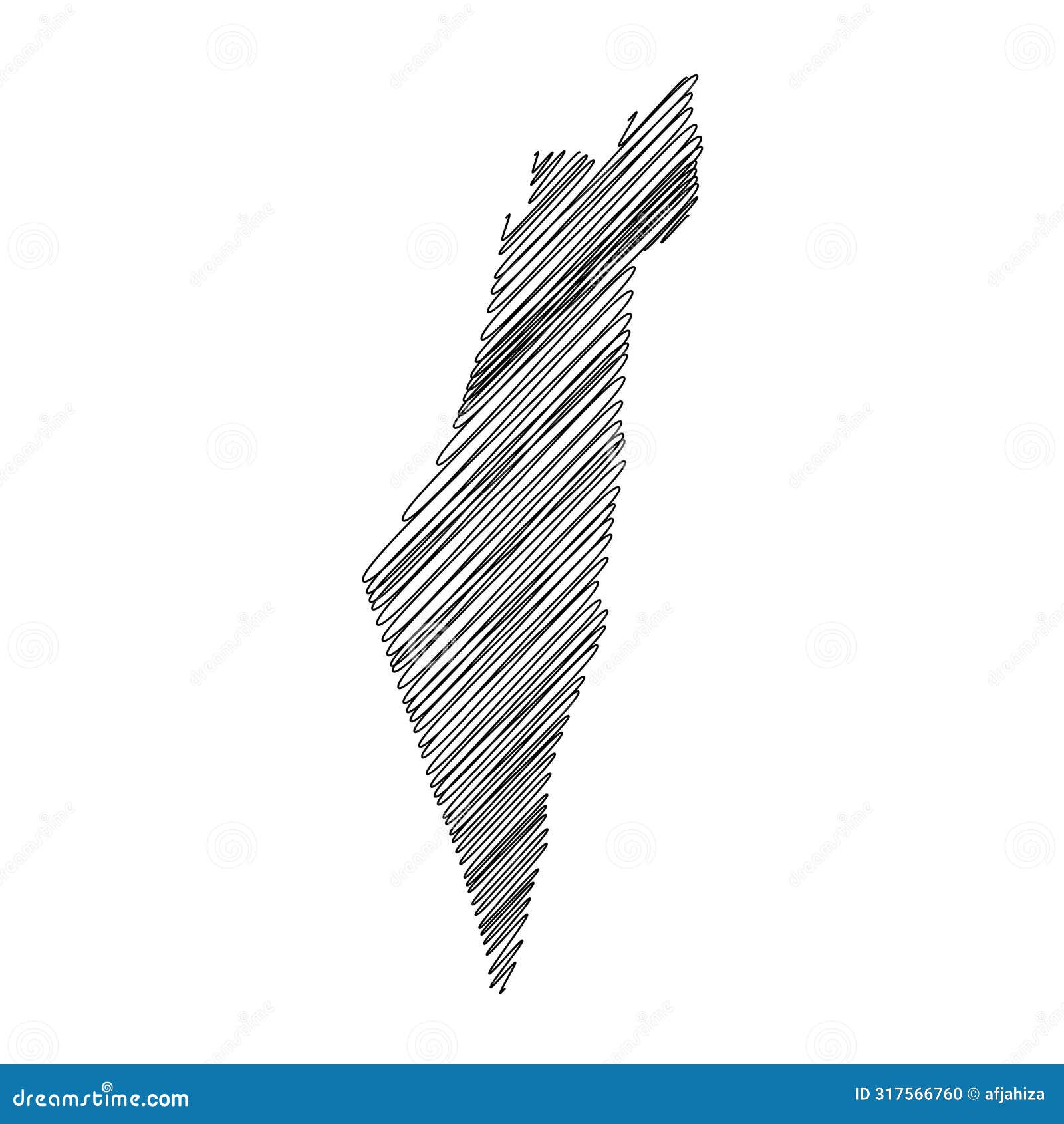 Israel Thread Map Line Vector Illustration Stock Vector - Illustration ...