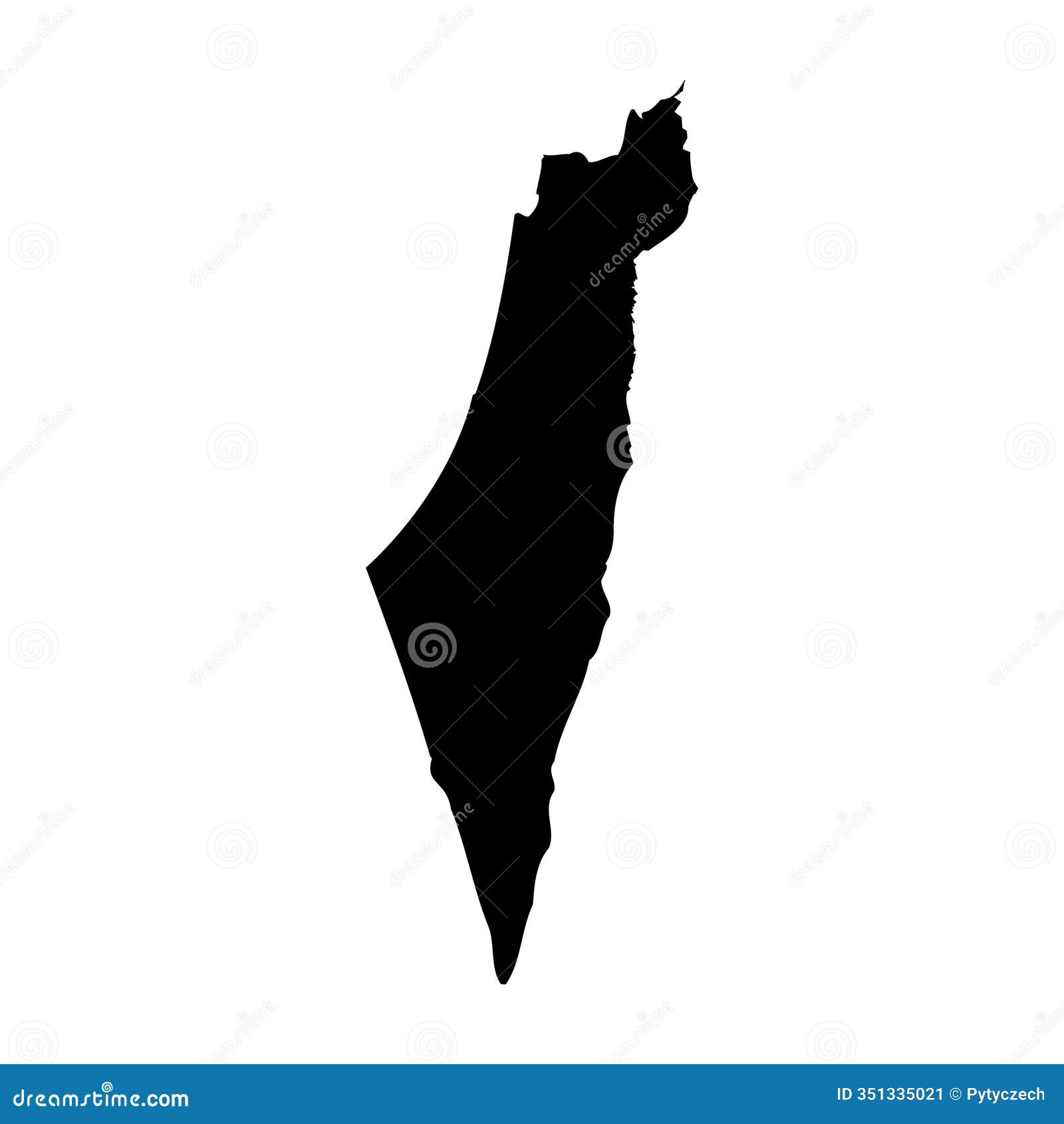 Israel Vector Map Silhouette Stock Illustration - Illustration of ...