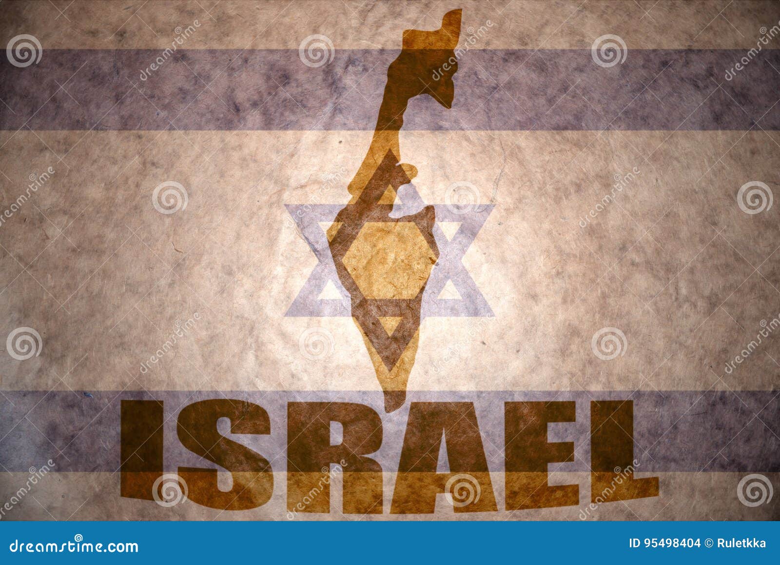 Israel vintage map stock photo. Image of material, medieval - 95498404