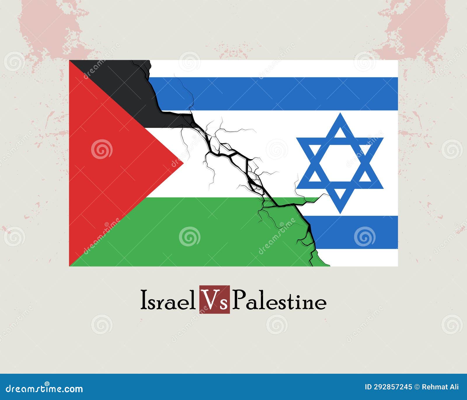 Israel Vs Palestine Israel Palestine War Stock Illustration ...