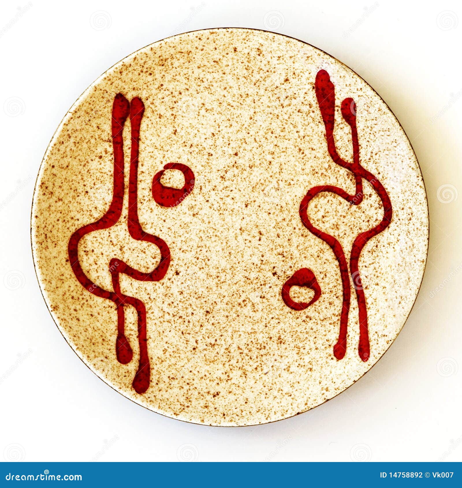 Israeli Ceramic Plate in Retro Style. Stock Photo - Image of element ...