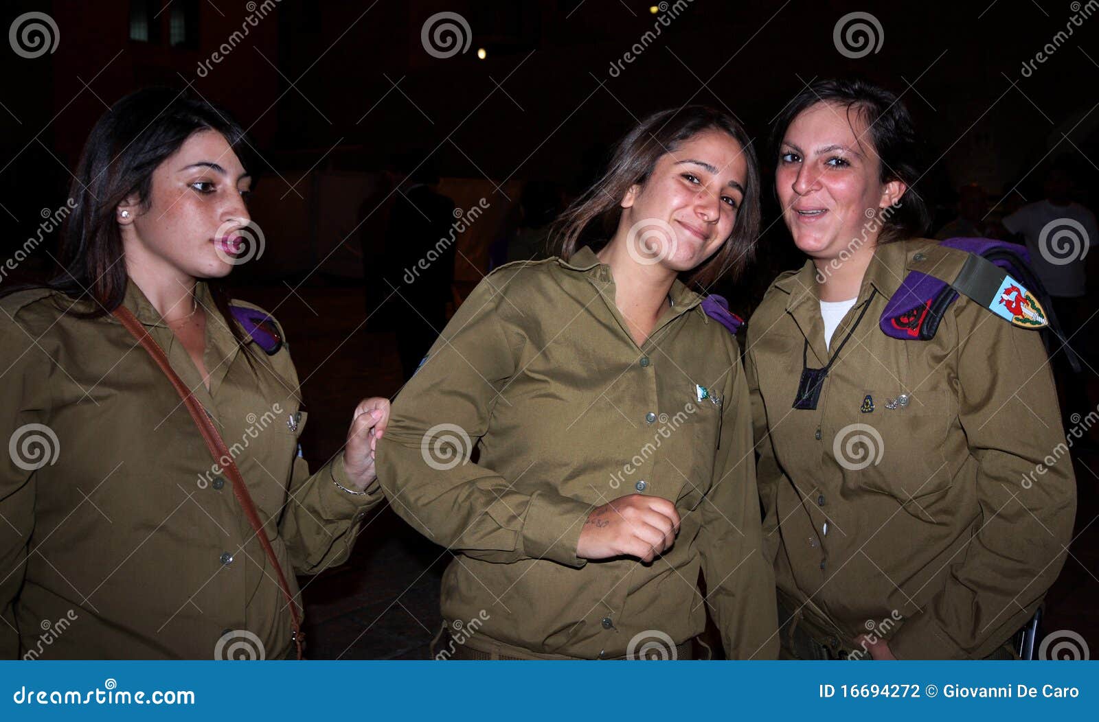 Young Israeli Security Police Behind Crowd Control Barriers Close To ...