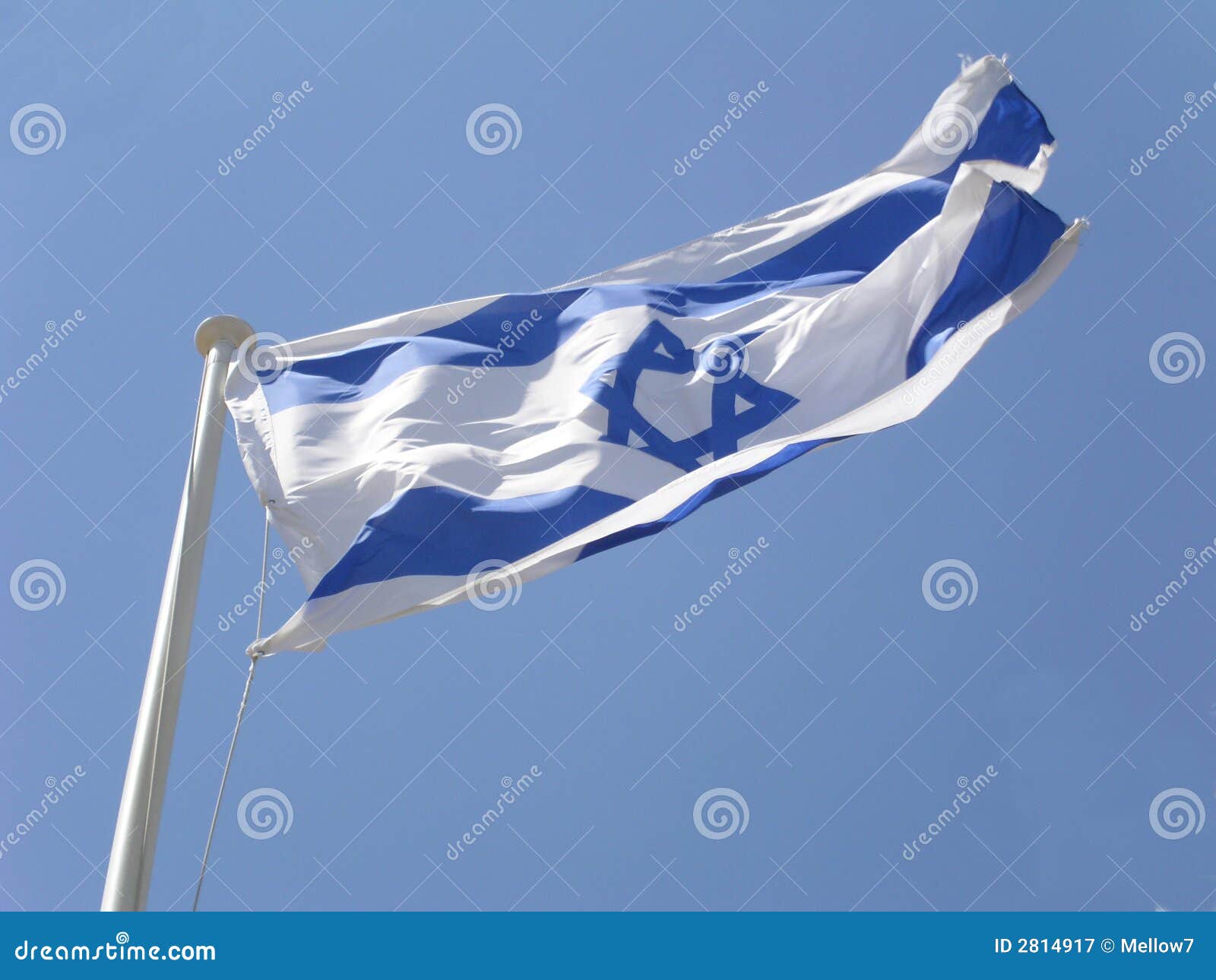 Israeli Flag Western Western` Wailing` Wall Of Ancient Temple Jerusalem ...