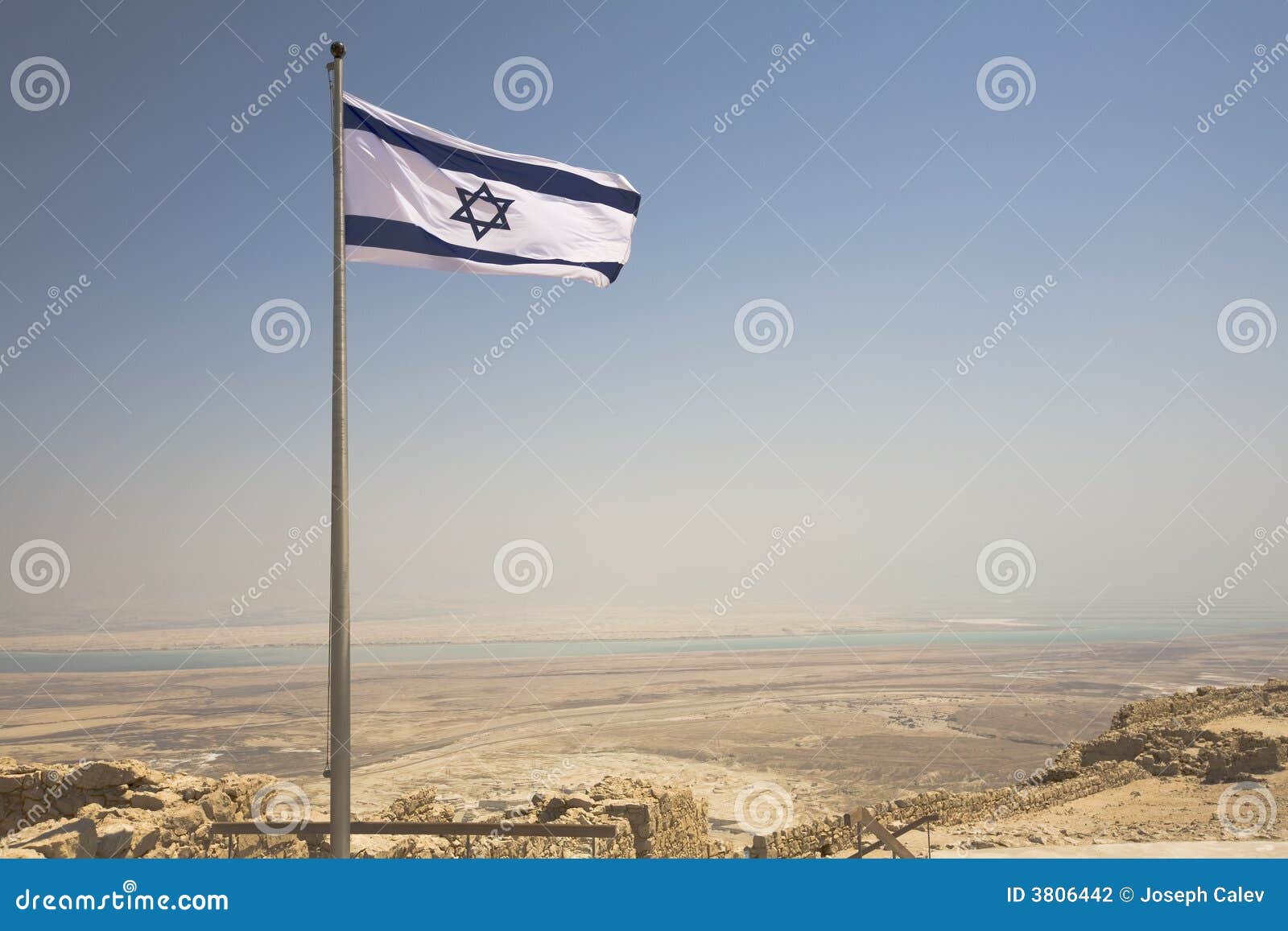 Israeli Flag Western Western` Wailing` Wall Of Ancient Temple Jerusalem ...