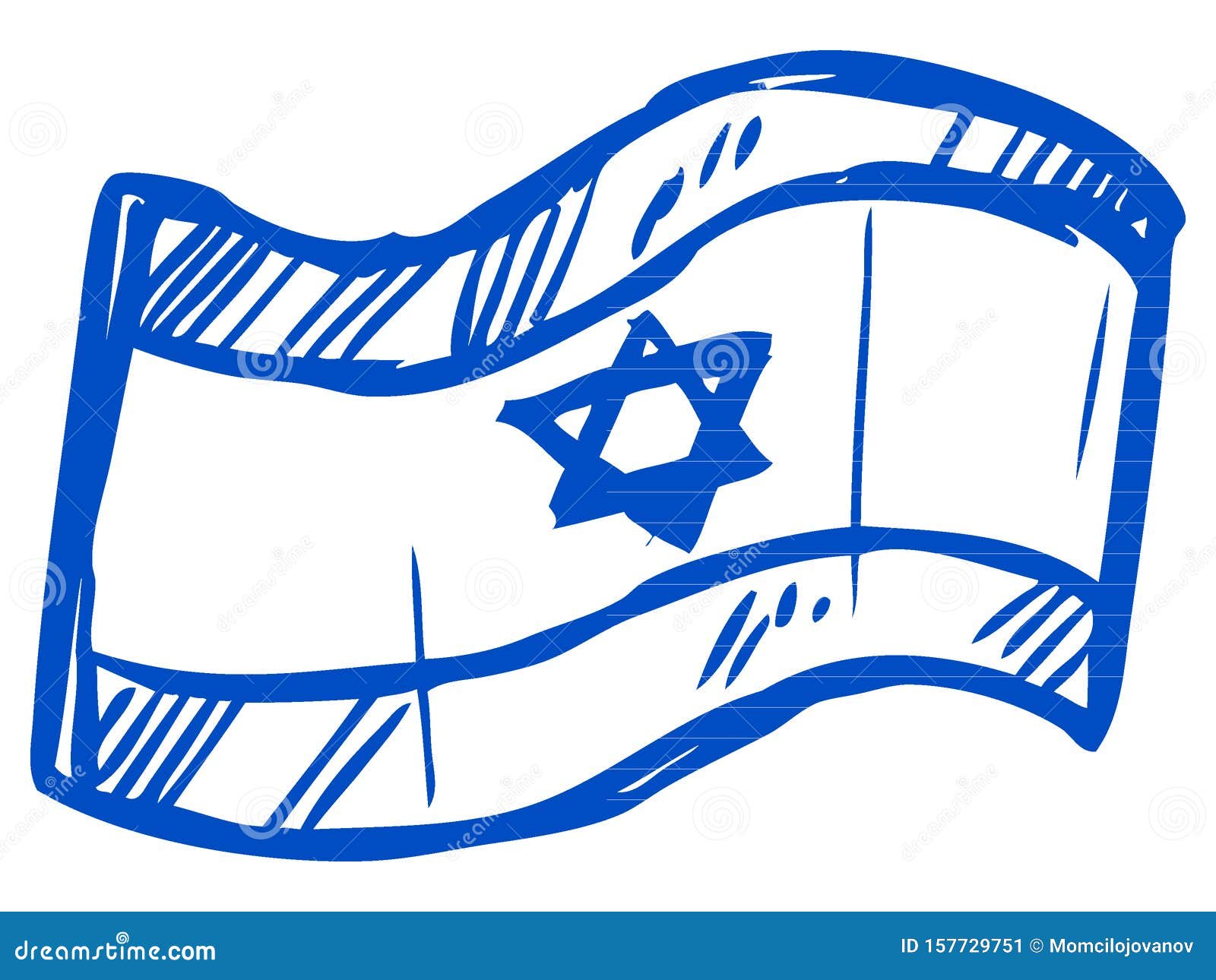 Israeli Flag Icon stock vector. Illustration of aviv - 157729751