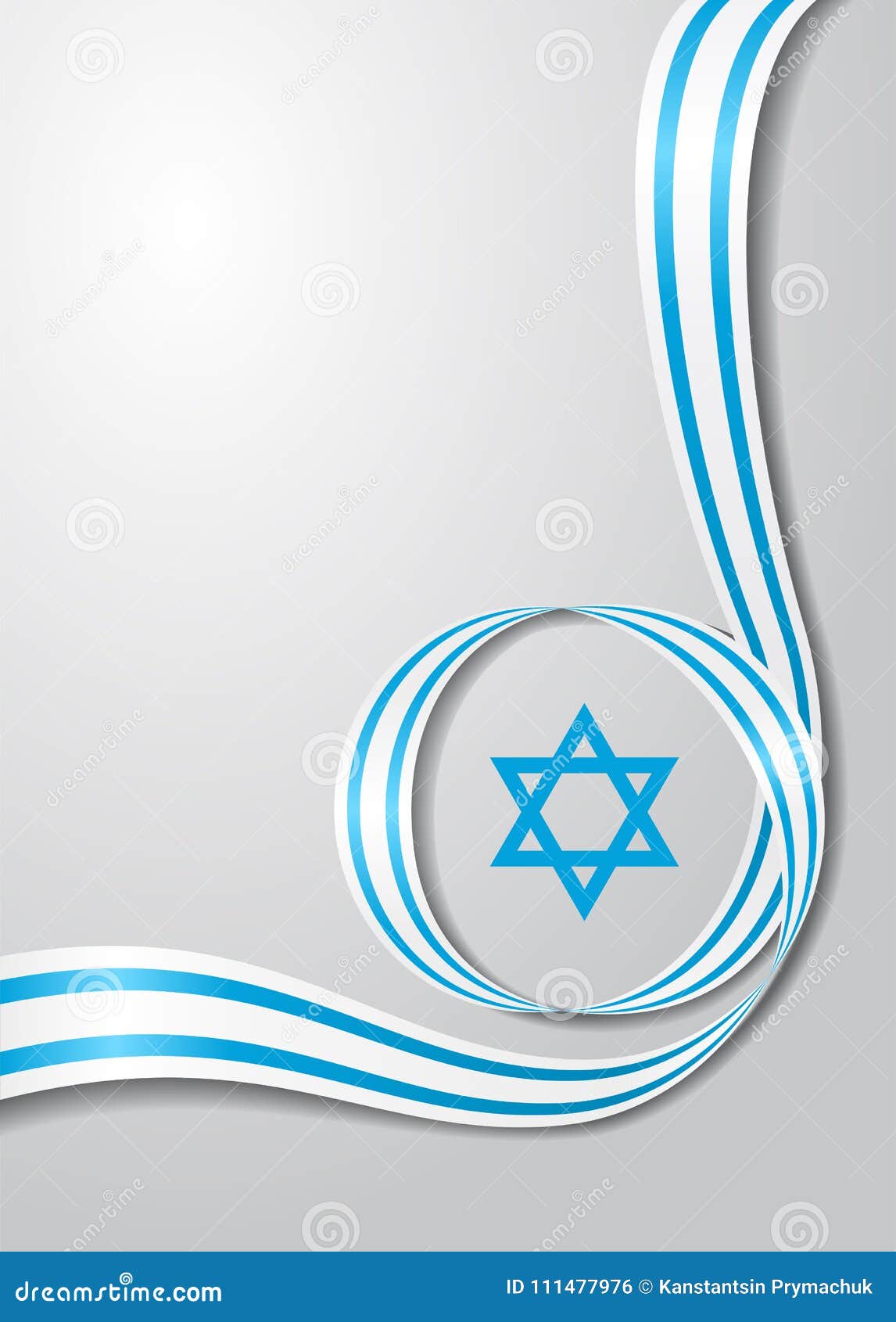 Israeli Flag Wavy Background. Vector Illustration. Stock Vector ...