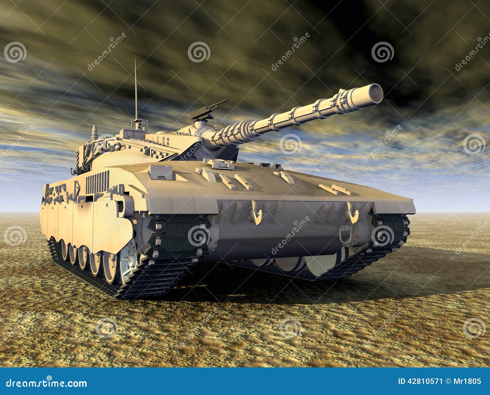 Israeli Main Battle Tank stock illustration. Illustration of attack ...