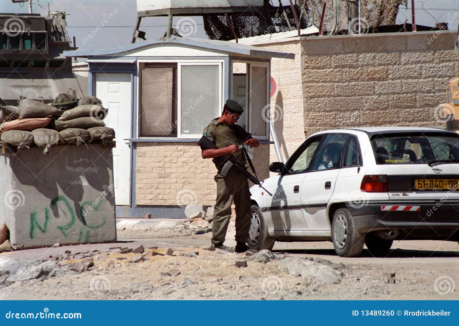 Israeli Military Checkpoint Editorial Image - Image of military, west ...