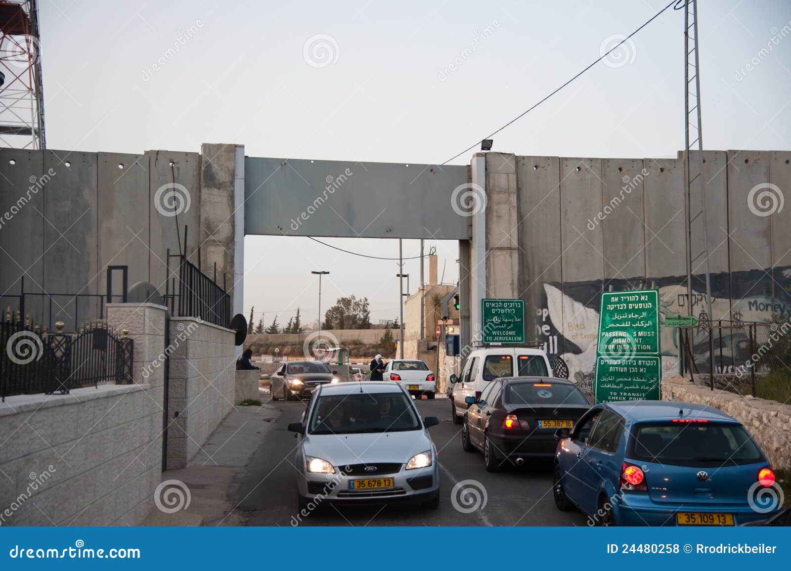 Israeli Military Checkpoint Editorial Stock Photo - Image of vehicle ...