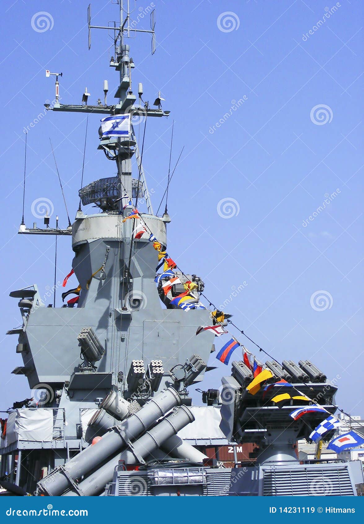 Israeli Missile War Ship at Haifa Harbor Stock Image - Image of dock ...