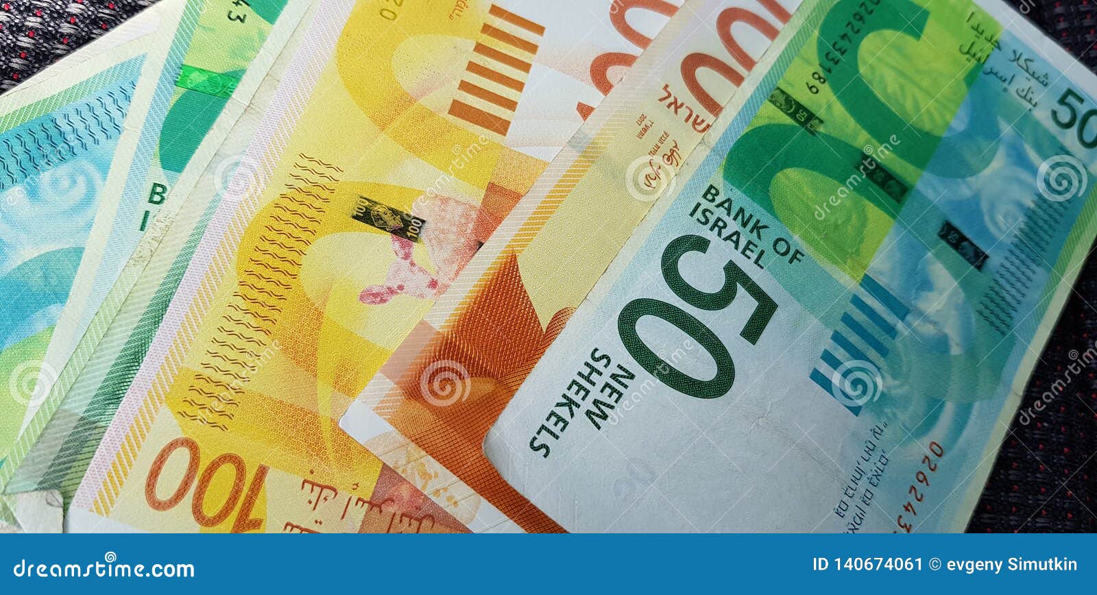 New Shekels Banknotes of 100, 50 Stock Image - Image of overlapping ...