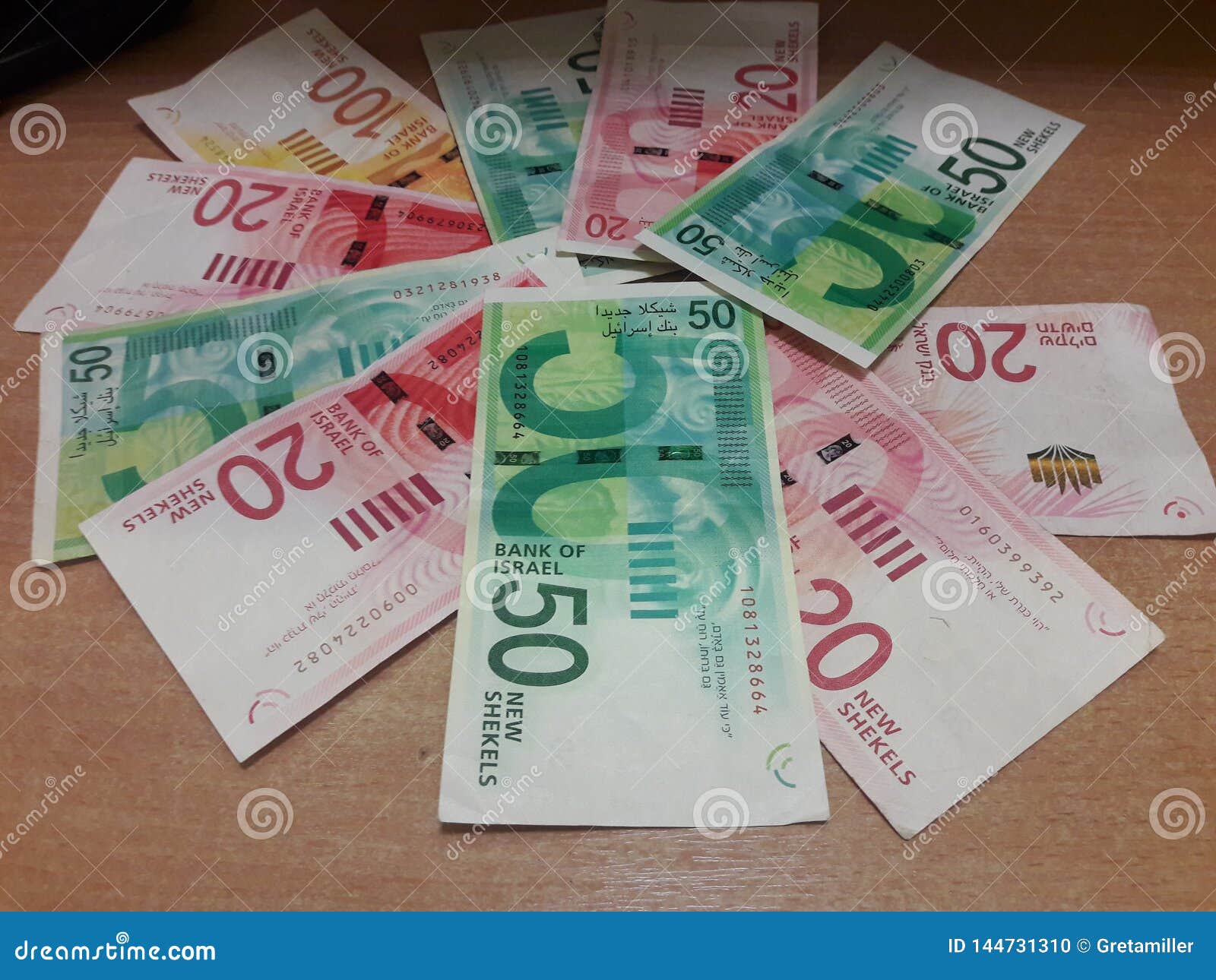 Israeli new shekels stock photo. Image of life, banknotes - 144731310