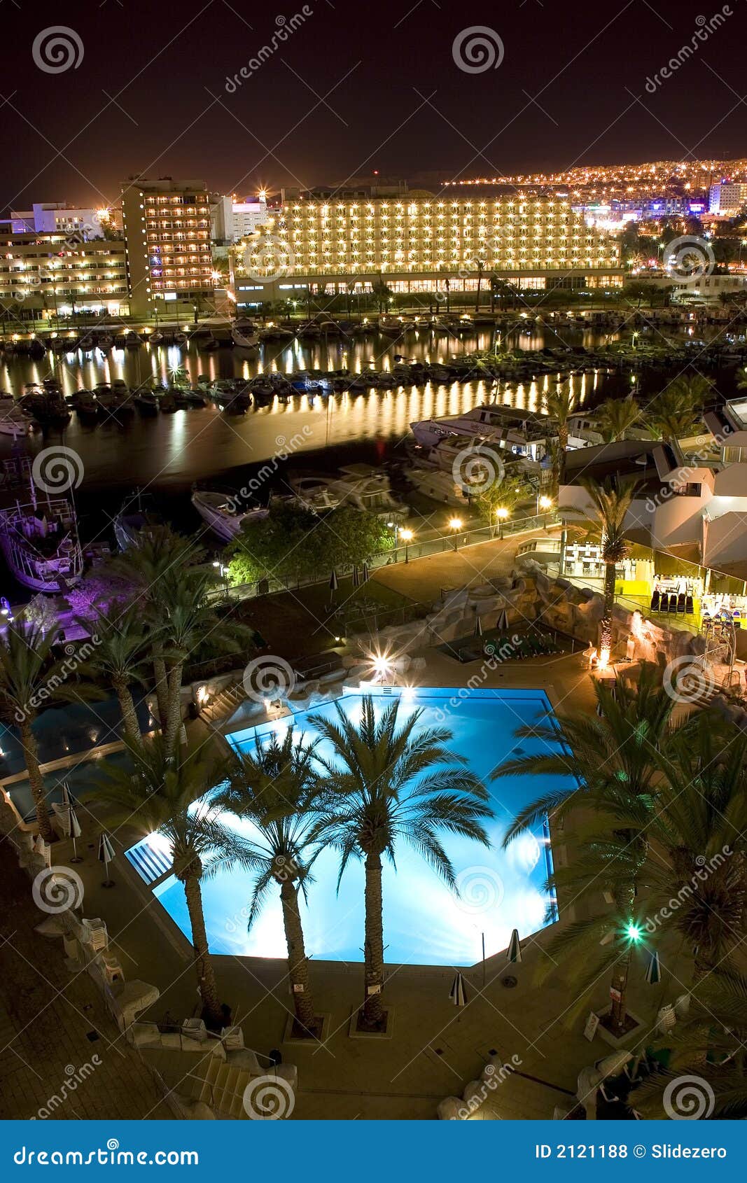 The Israeli night in Eilat stock photo. Image of health - 2121188