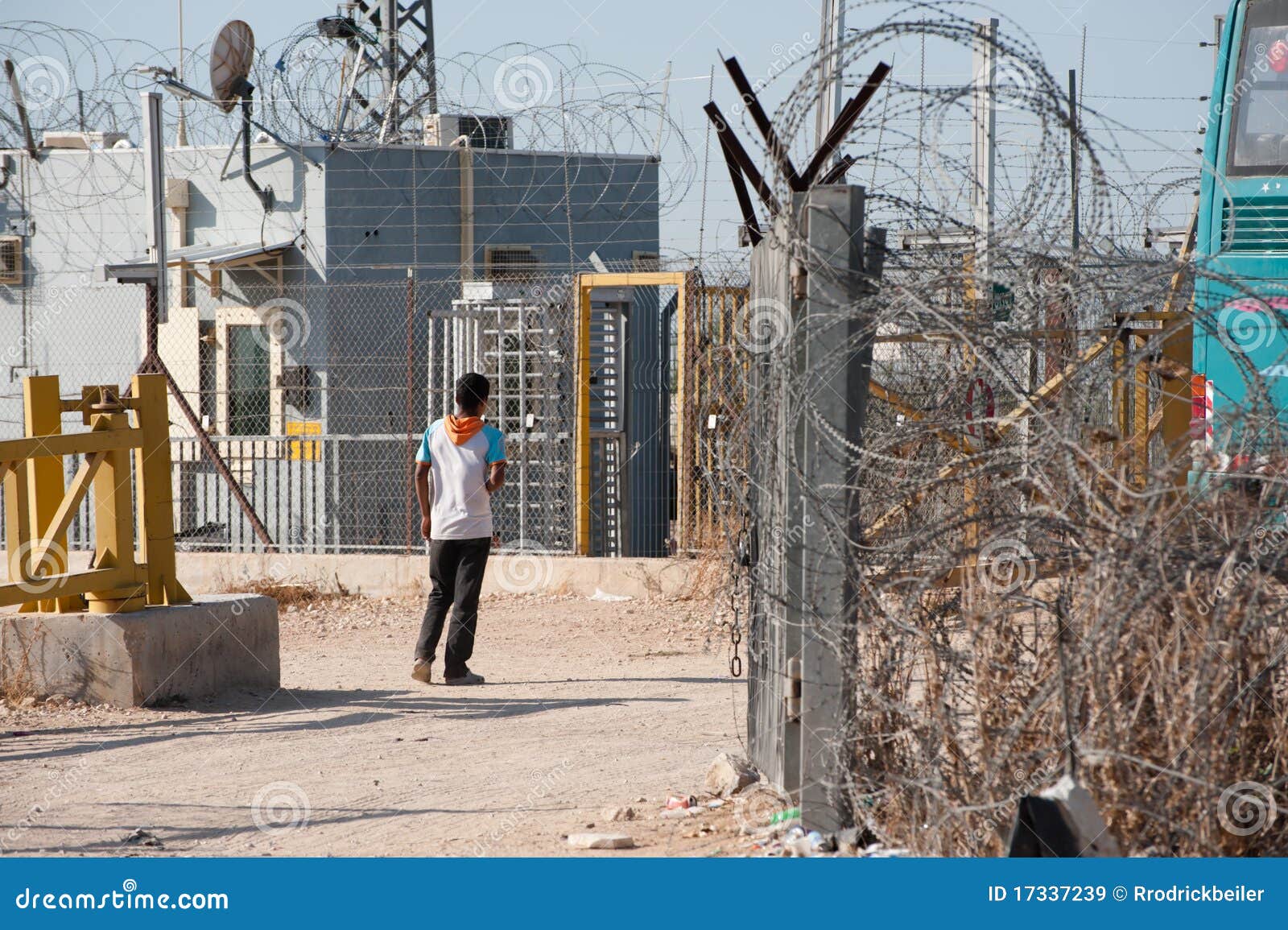 Israeli Separation Barrier Checkpoint Editorial Stock Image - Image of ...