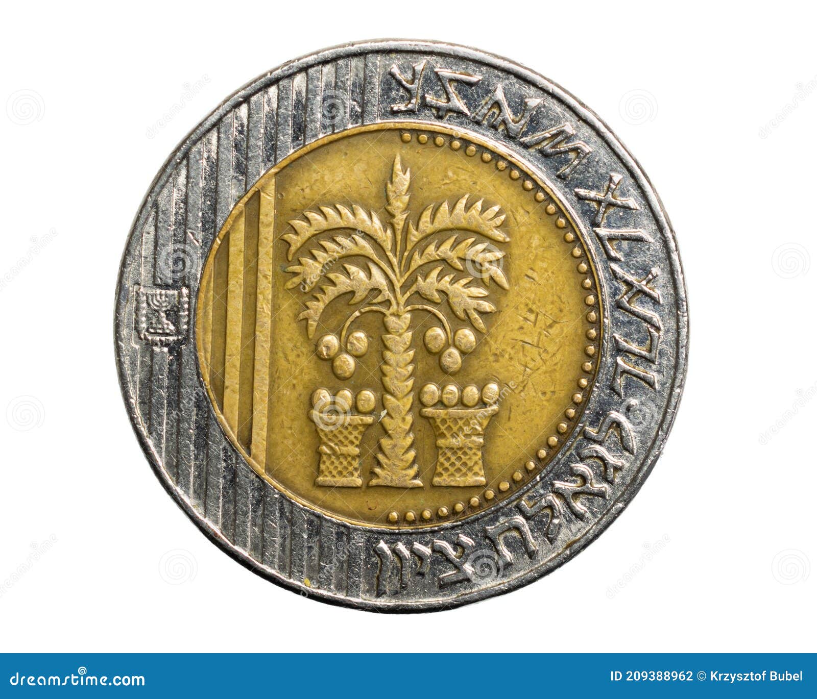 Israeli 10 Shekels Coins Isolated on White Background Editorial ...