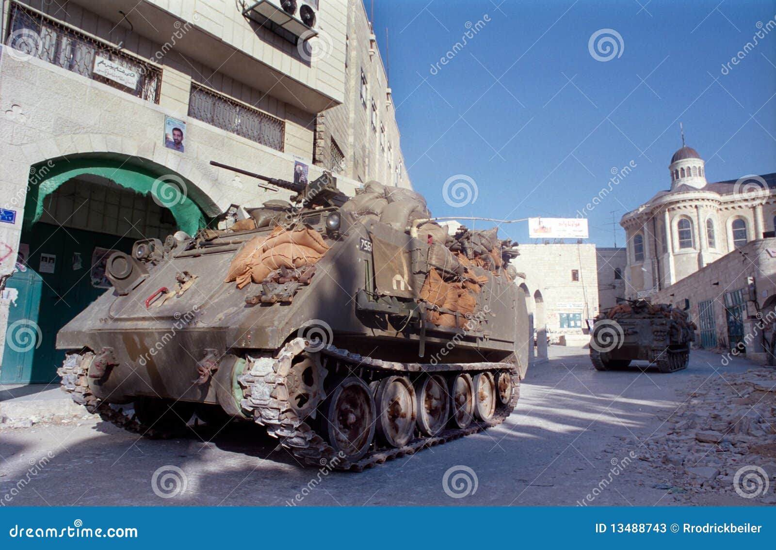 Israeli Tanks editorial stock photo. Image of bethlehem - 13488743