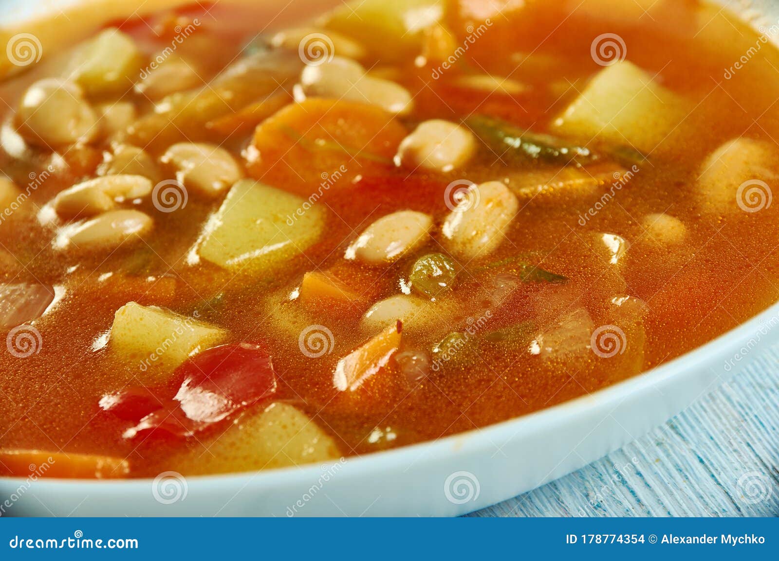 Israeli White Bean Soup stock photo. Image of vegetables - 178774354