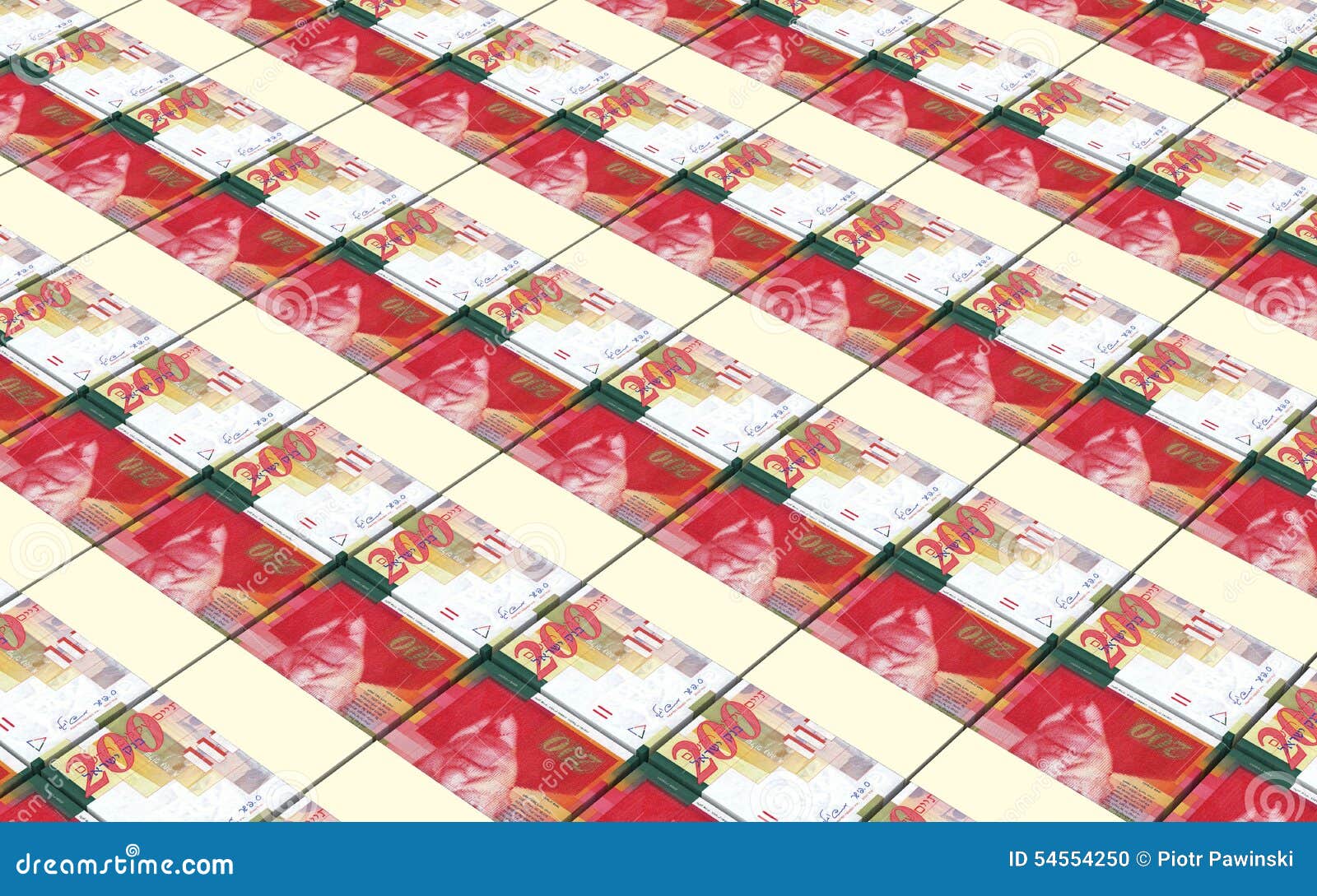 Israelischer Schekel Berechnet Stapelhintergrund Stock Abbildung ...