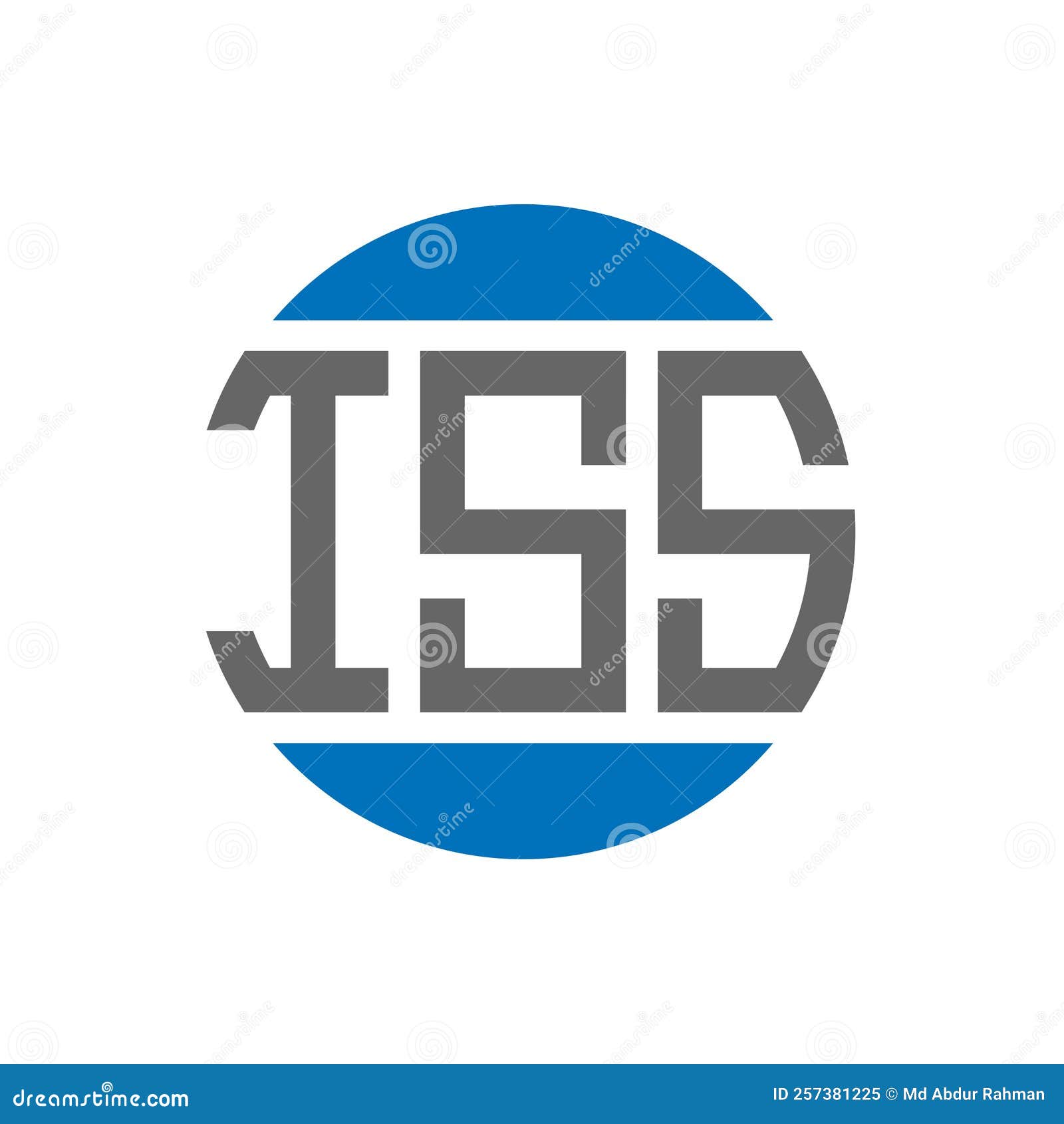 ISS Letter Logo Design on White Background. ISS Creative Initials ...