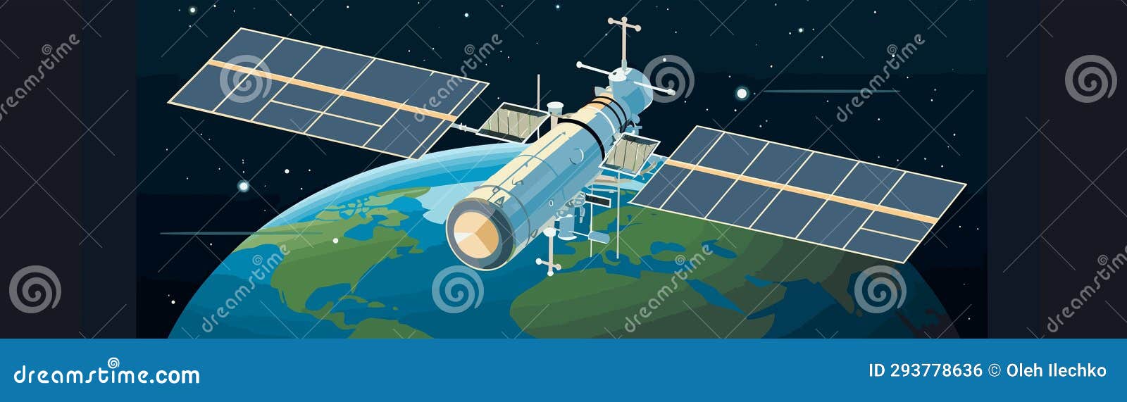 ISS Vector Simple 3d Smooth Cut and Paste White Isolated Illustration ...