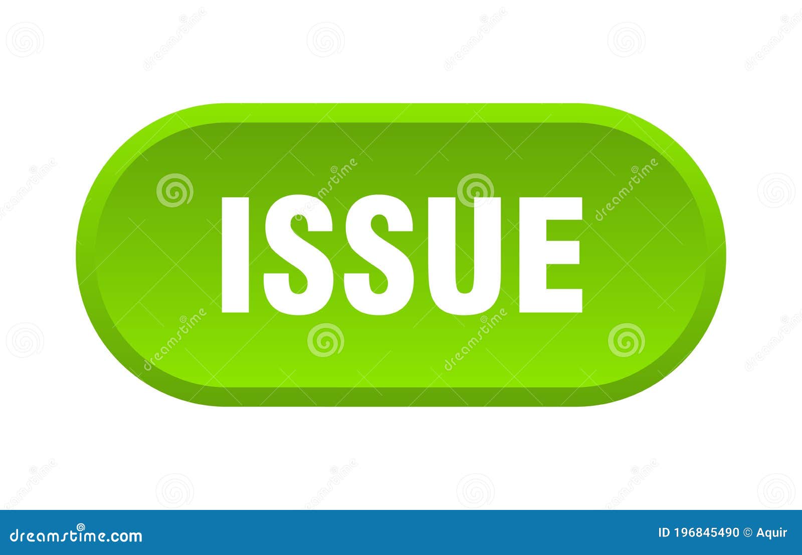 Issue Button. Rounded Sign on White Background Stock Vector ...