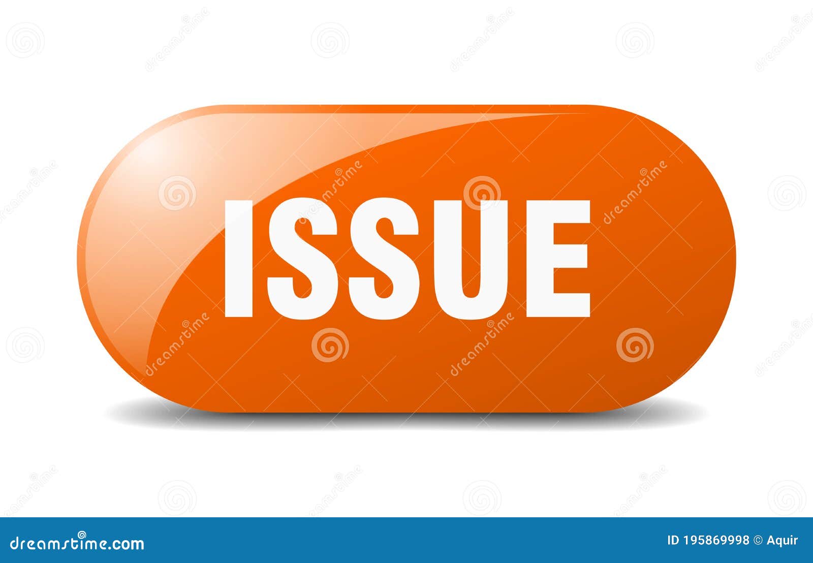 Issue Button. Sticker. Banner. Rounded Glass Sign Stock Vector ...