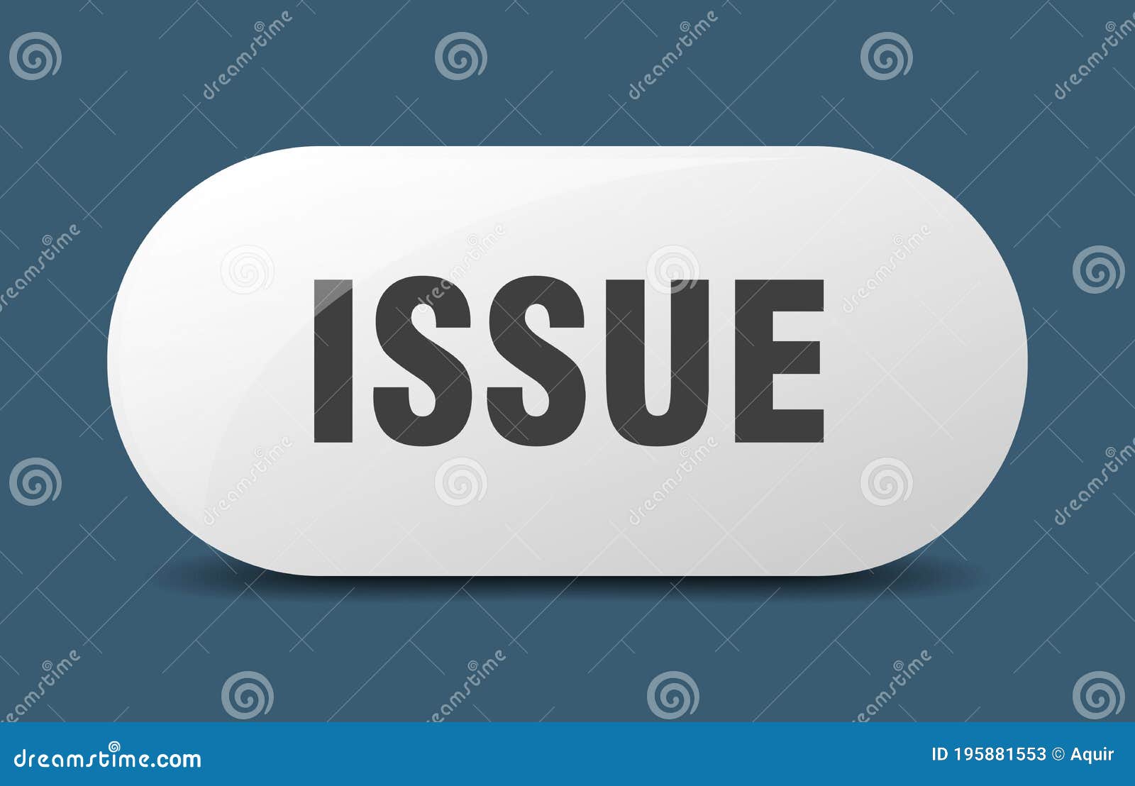 Issue Button. Sticker. Banner. Rounded Glass Sign Stock Vector ...