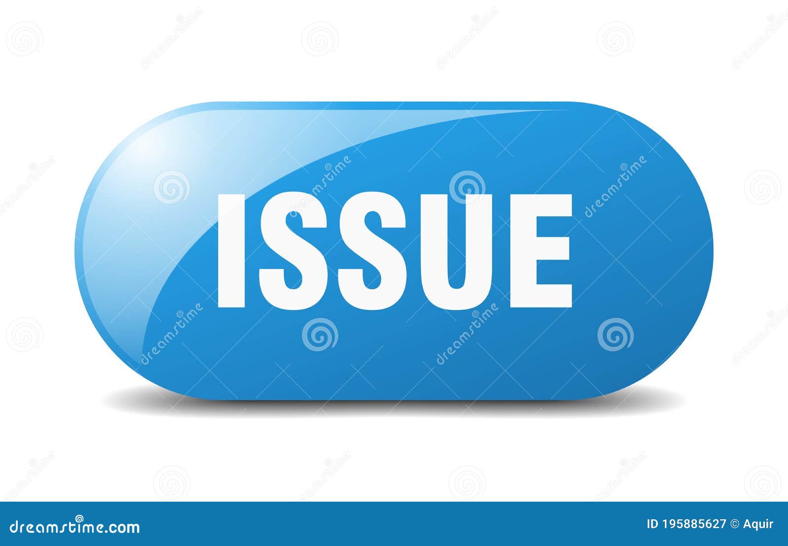Issue Button. Sticker. Banner. Rounded Glass Sign Stock Vector ...