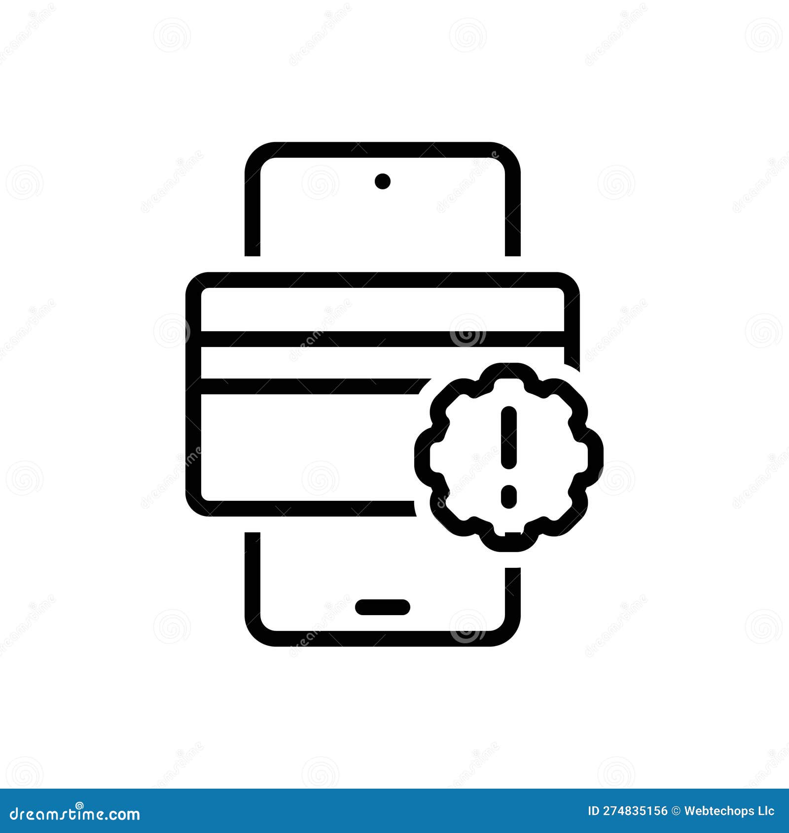 Black Line Icon for Issue, Problem and Bank Stock Vector - Illustration ...