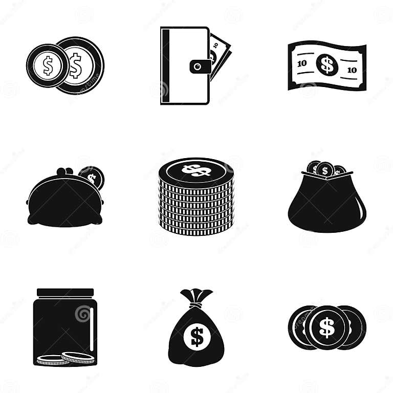 Issue Icons Set, Simple Style Stock Illustration - Illustration of ...