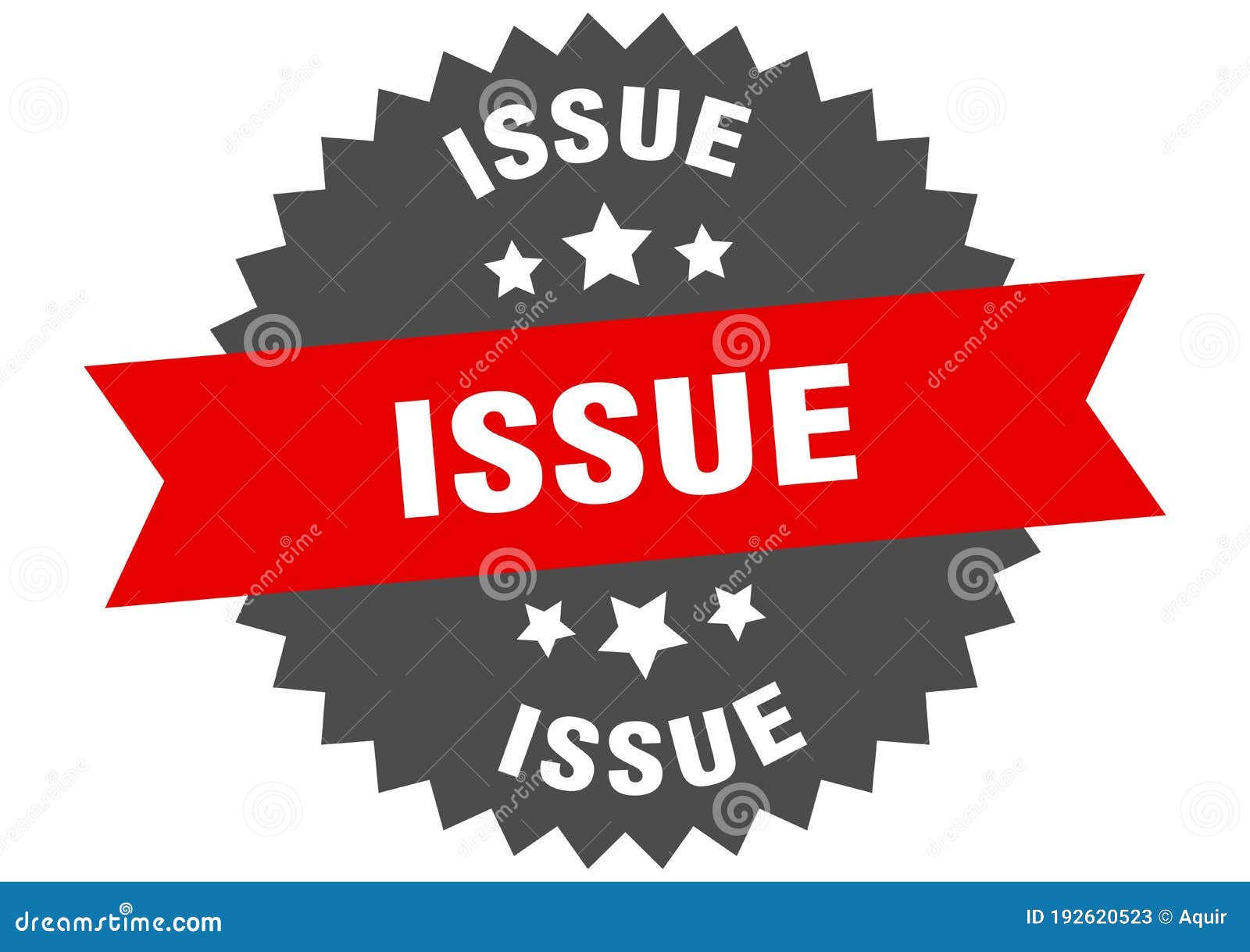 Issue Sign. Issue Round Isolated Ribbon Label Stock Vector ...