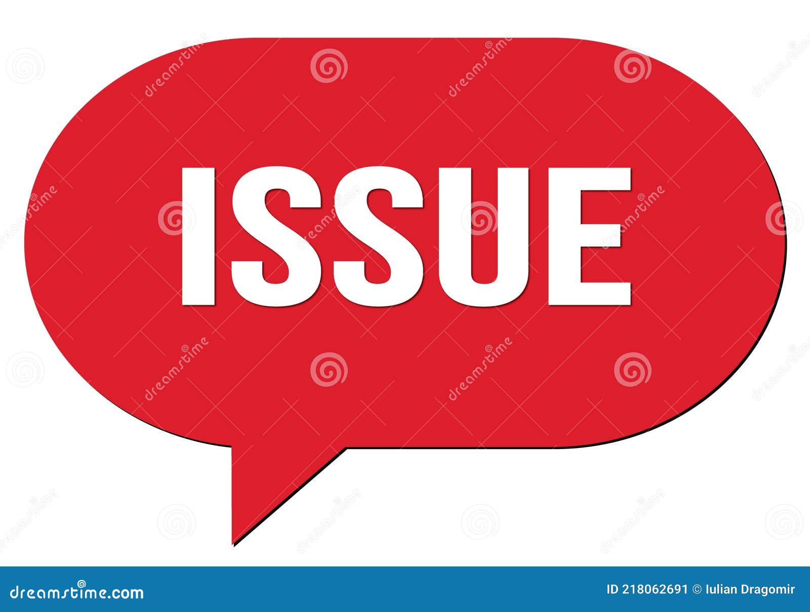 ISSUE Text Written in a Red Speech Bubble Stock Illustration ...