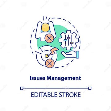 Issues Management Concept Icon Stock Vector - Illustration of editable ...