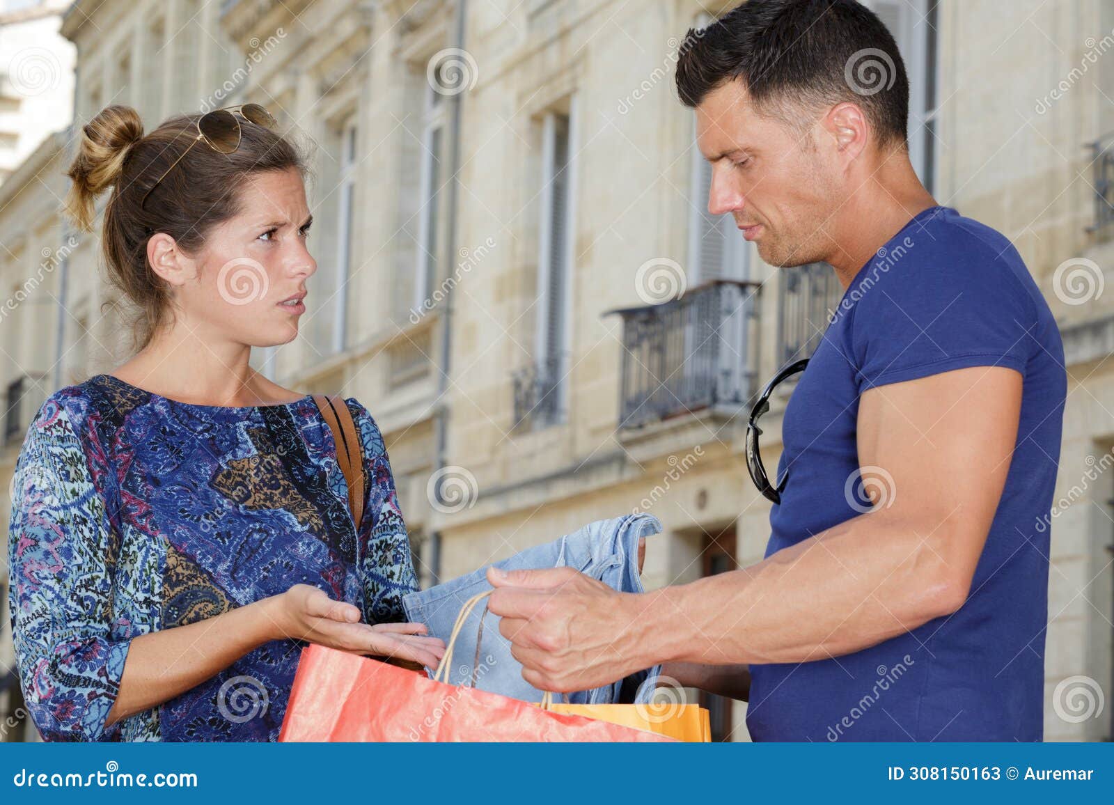 Issues Shopping in Commercial Street Stock Image - Image of customer ...