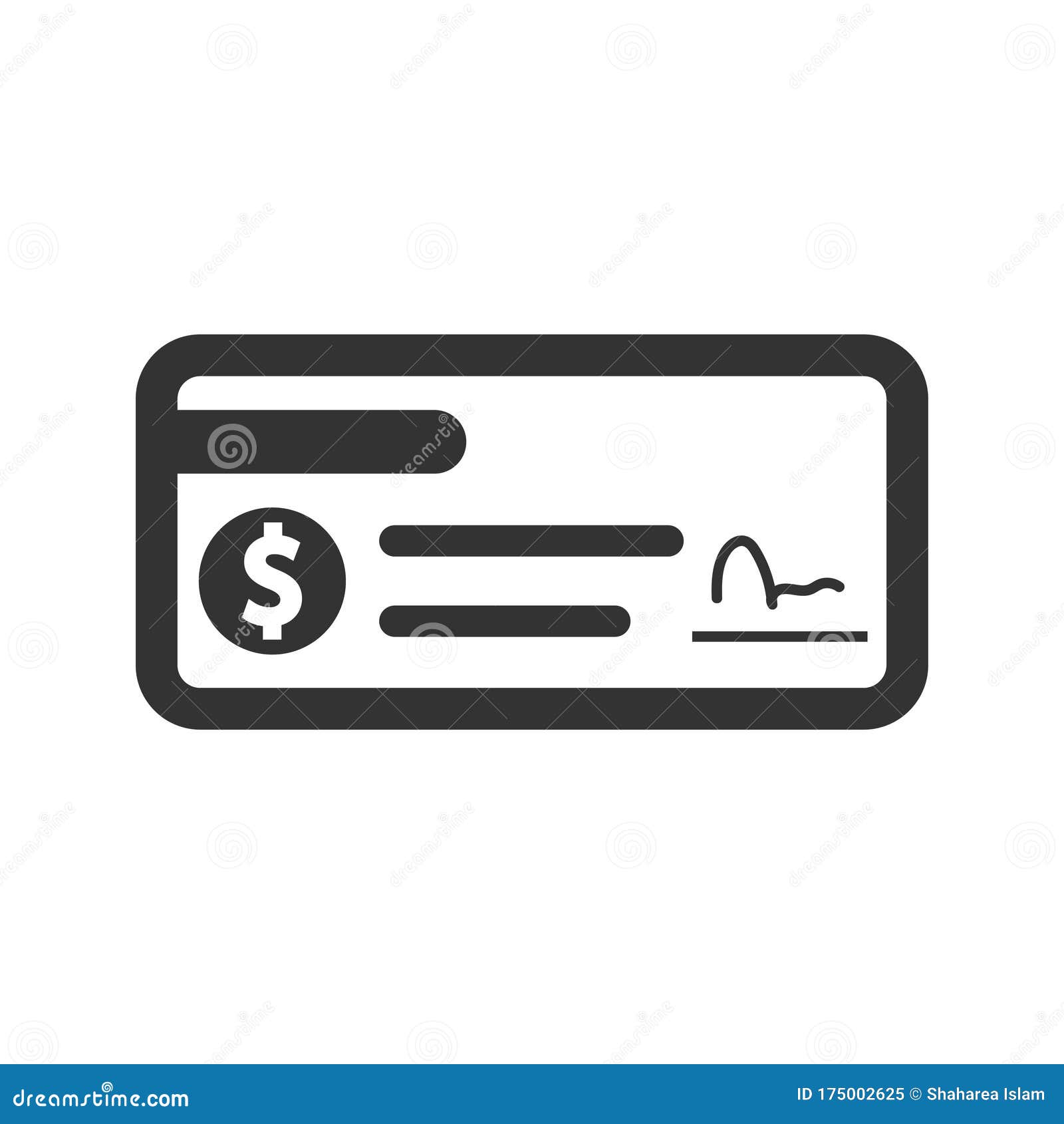 Issuing A Cheque Icon Cartoon Vector | CartoonDealer.com #147190697