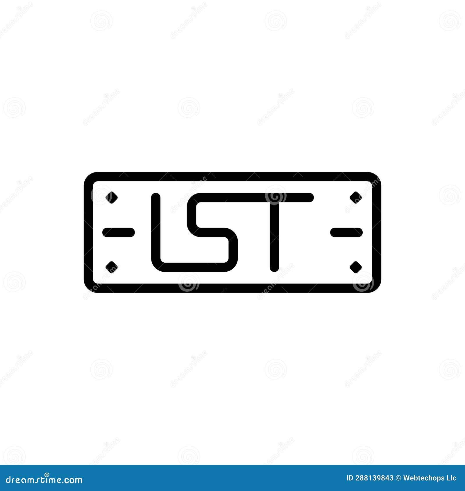 Black Line Icon for Ist, Letter and Company Stock Illustration ...