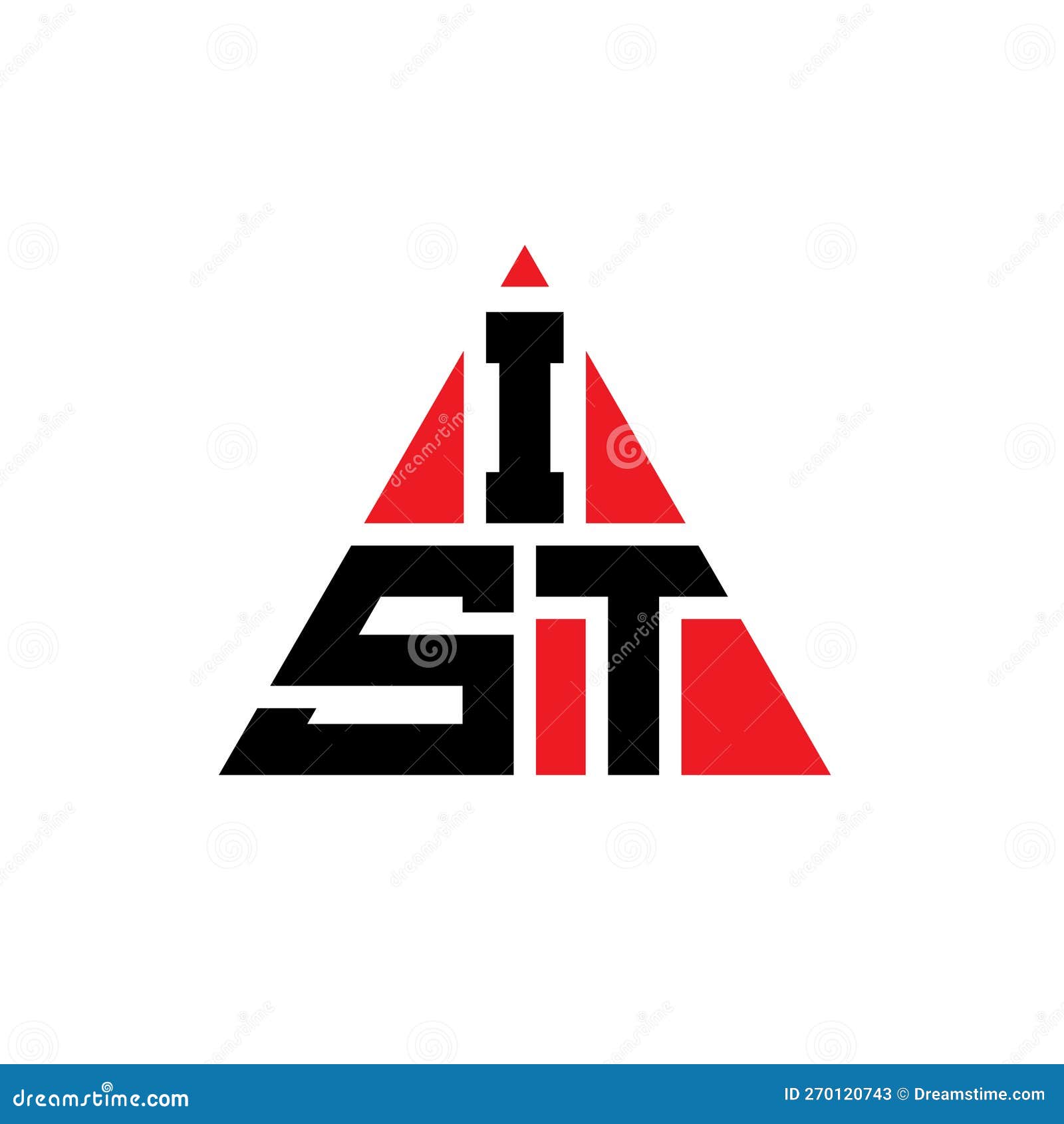 IST Triangle Letter Logo Design With Triangle Shape. IST Triangle Logo ...