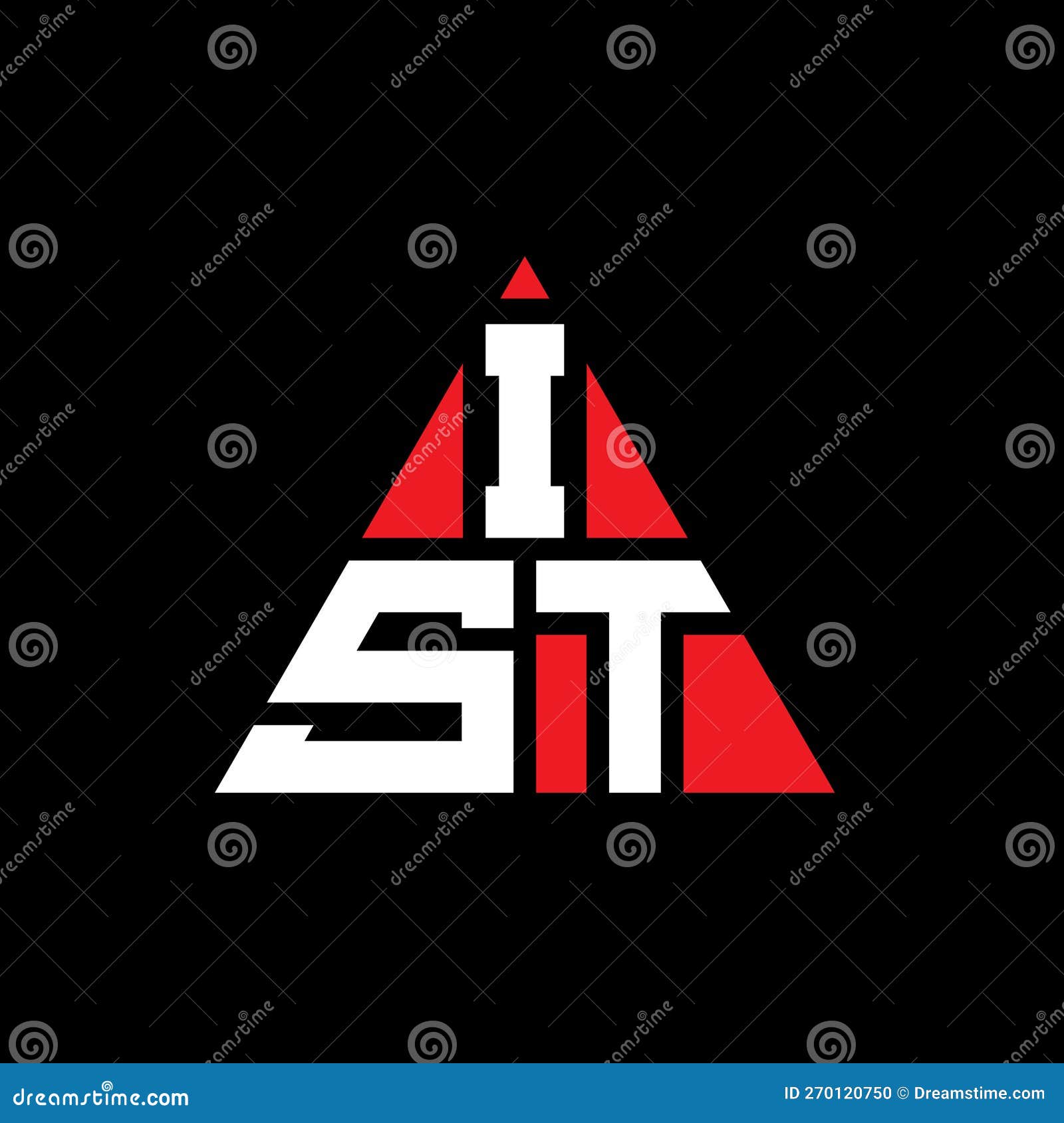 IST Triangle Letter Logo Design With Triangle Shape. IST Triangle Logo ...