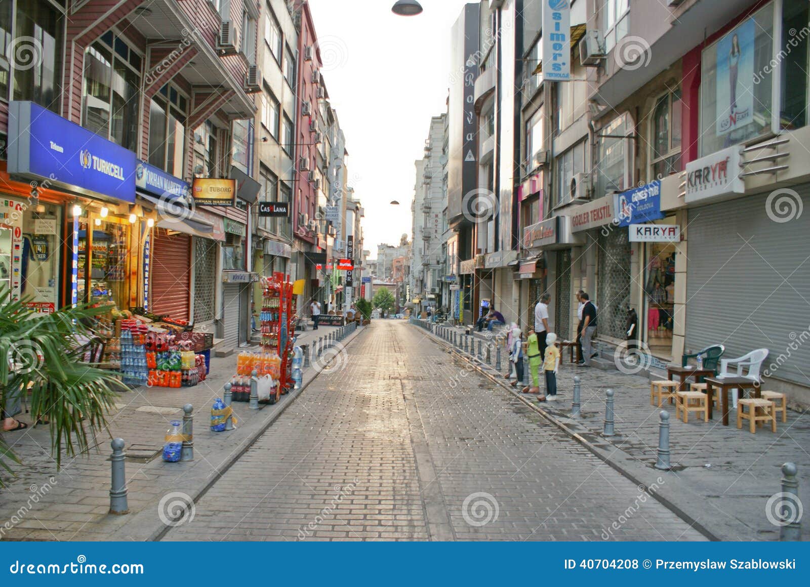 Istambul street view editorial stock photo. Image of exterior - 40704208