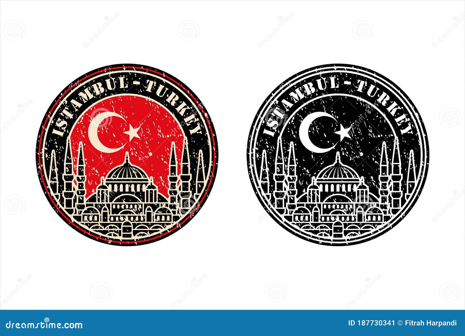 Istambul Turkey Stamp Travel Design Vector Logo Editorial Photo ...